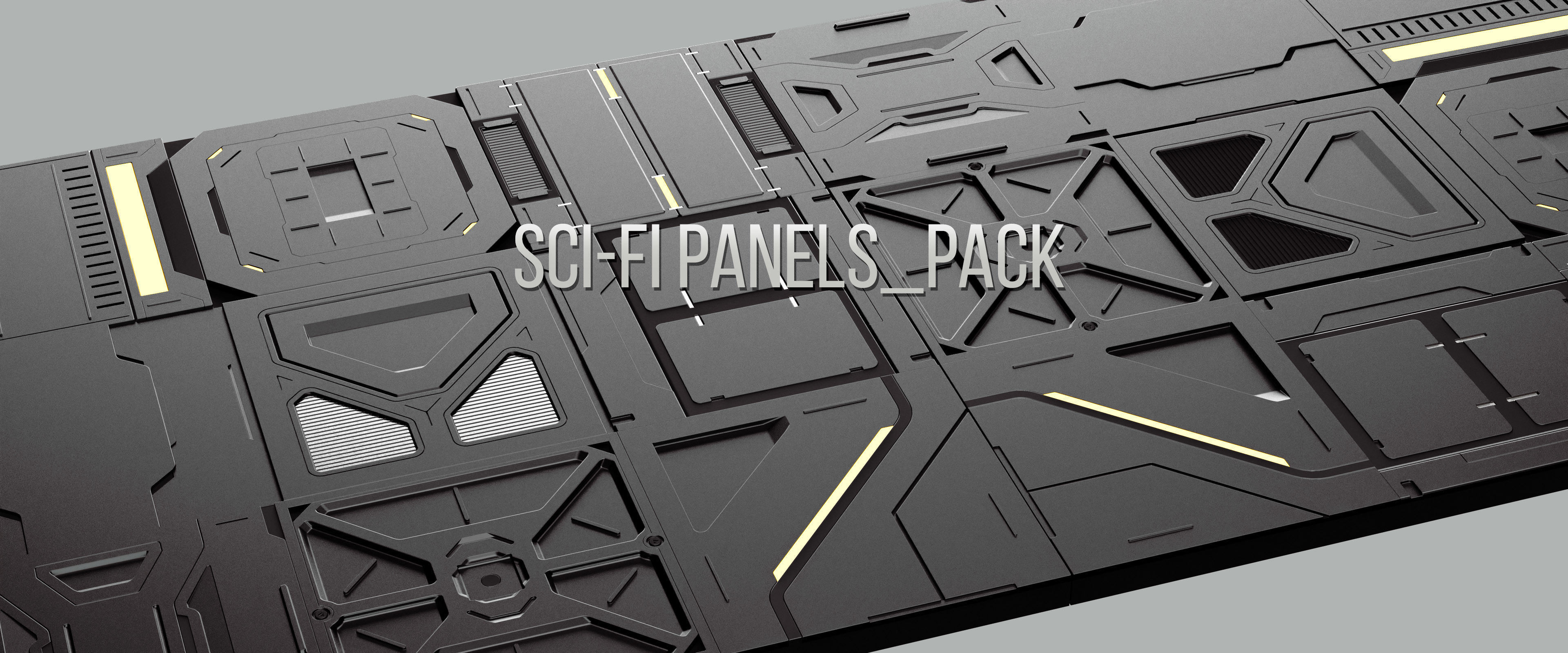 Sci-Fi Panels Pack 3D model | CGTrader