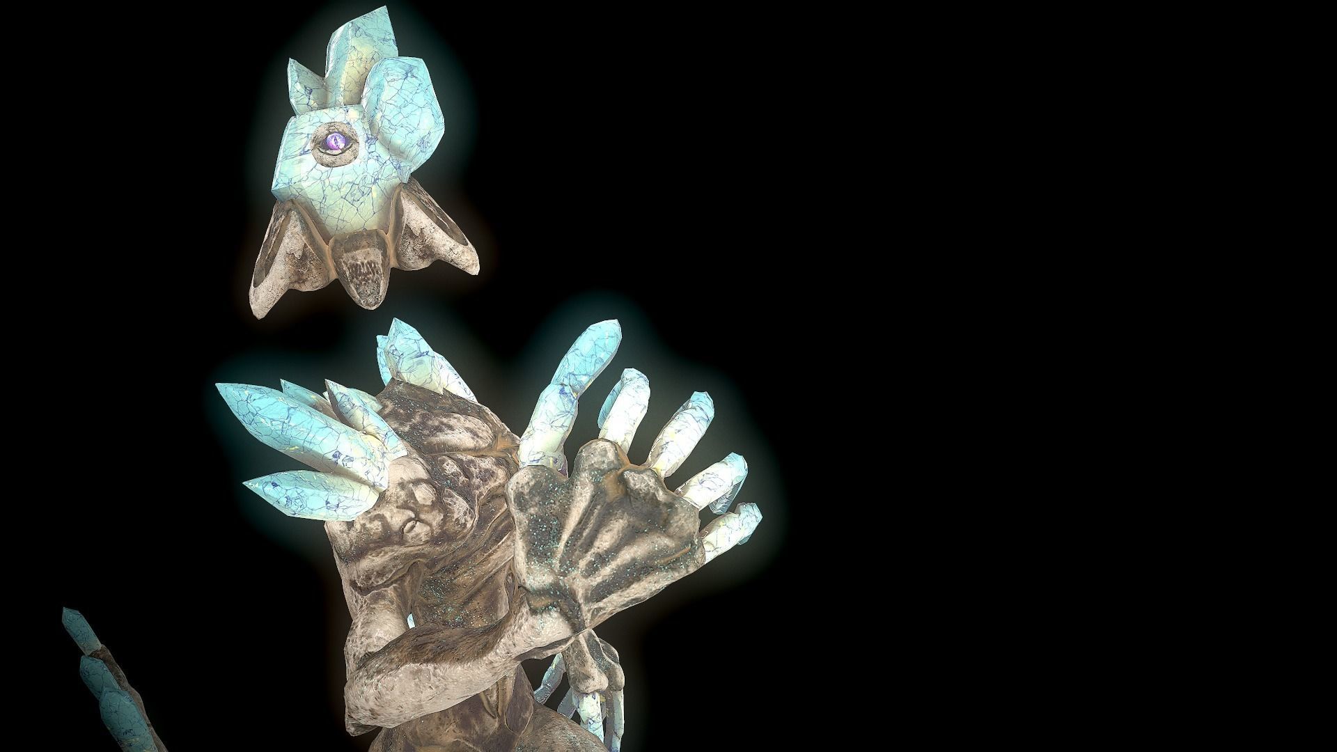 3D model Monster Crystal VER 07 3D Low Poly Model Game Ready VR / AR ...