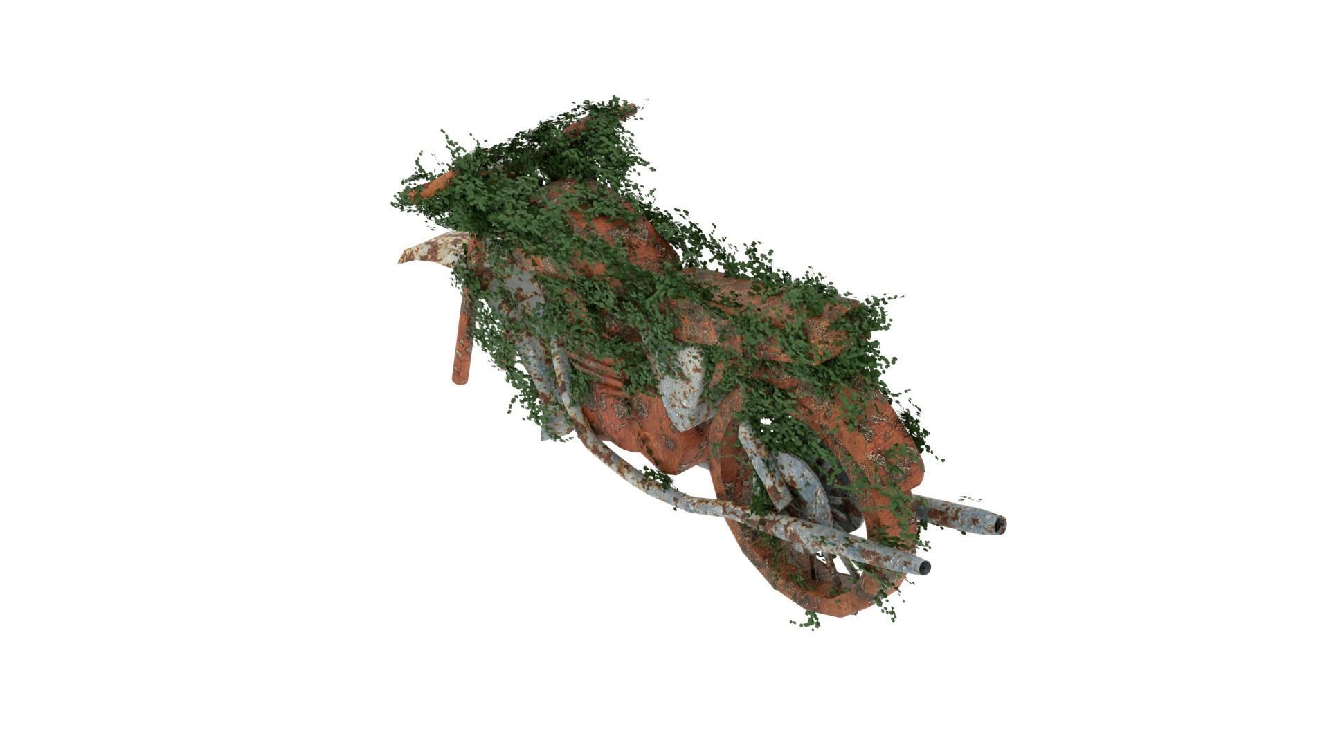 Damaged Rusted Motorcycle 3D model | CGTrader