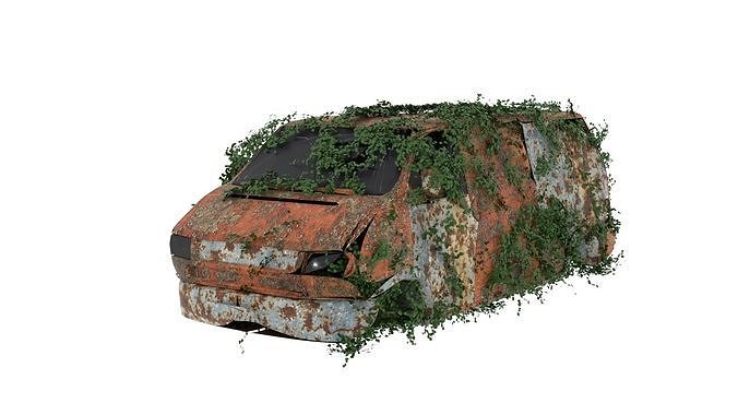 Damaged Rusted Suv 3D model | CGTrader