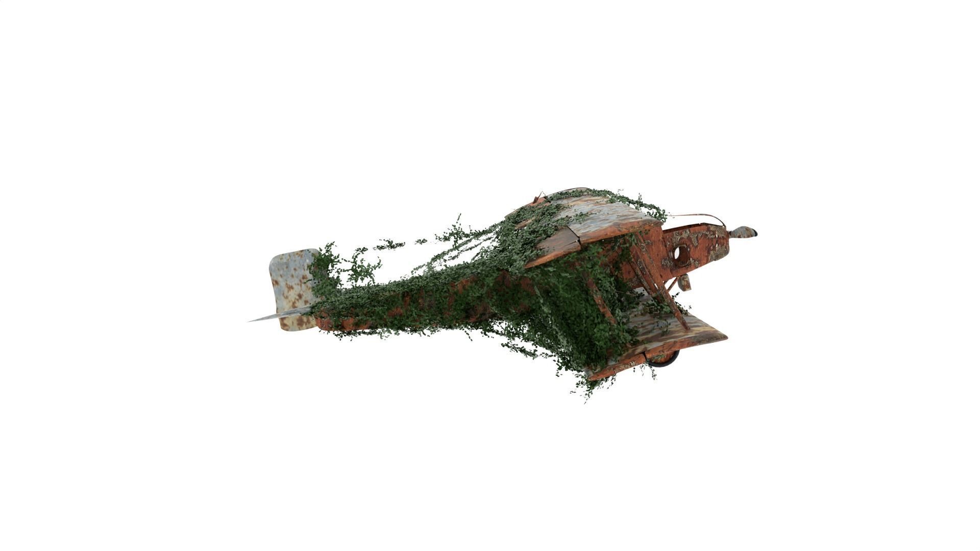Damaged Rusted Aircraft 3D model | CGTrader
