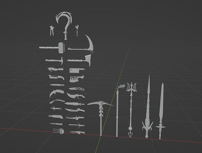 3D model Game ready melee tools VR / AR / low-poly | CGTrader