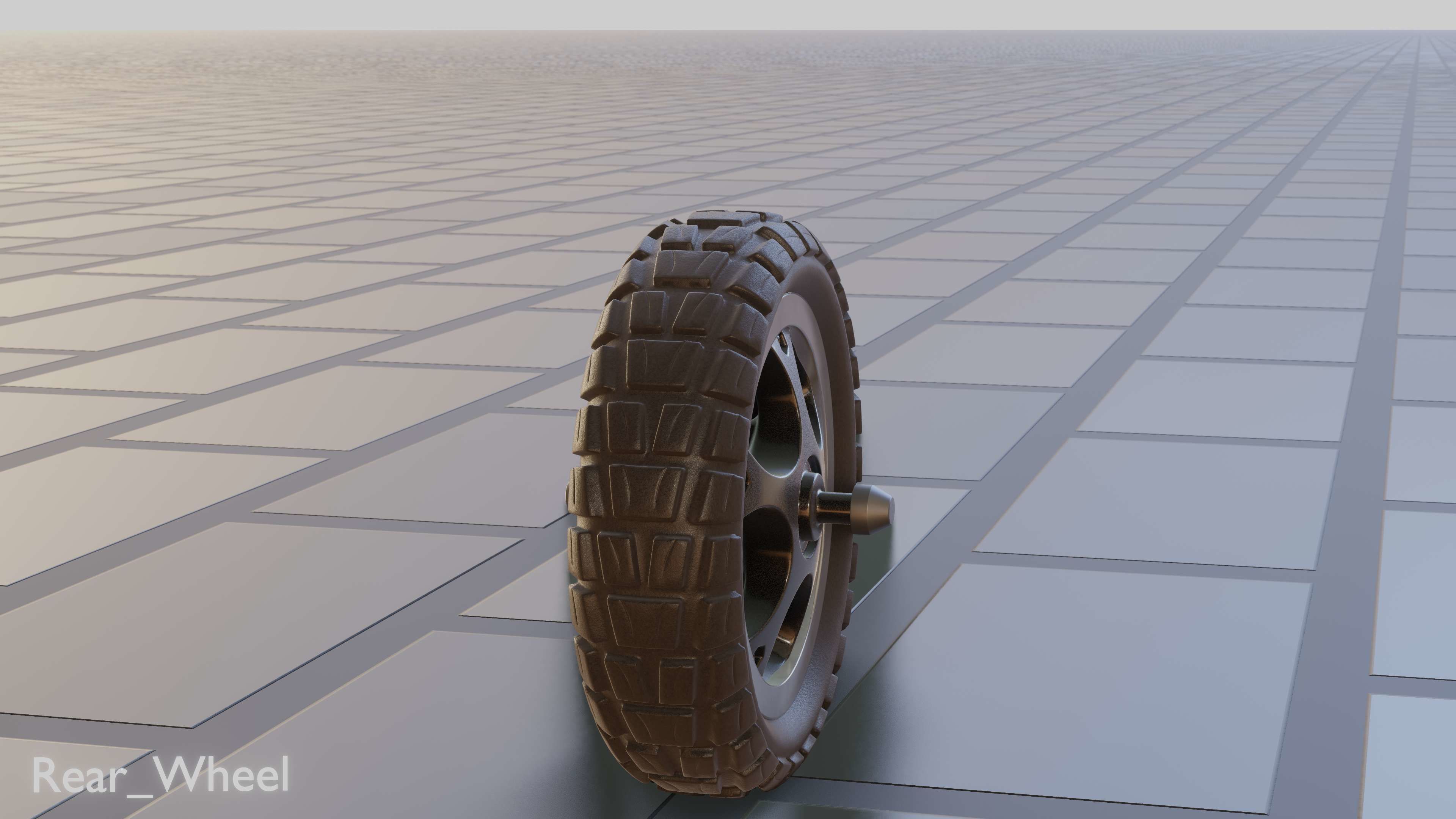 E-Scooter Rear-Wheel with Procedural PBR Material 3D model | CGTrader