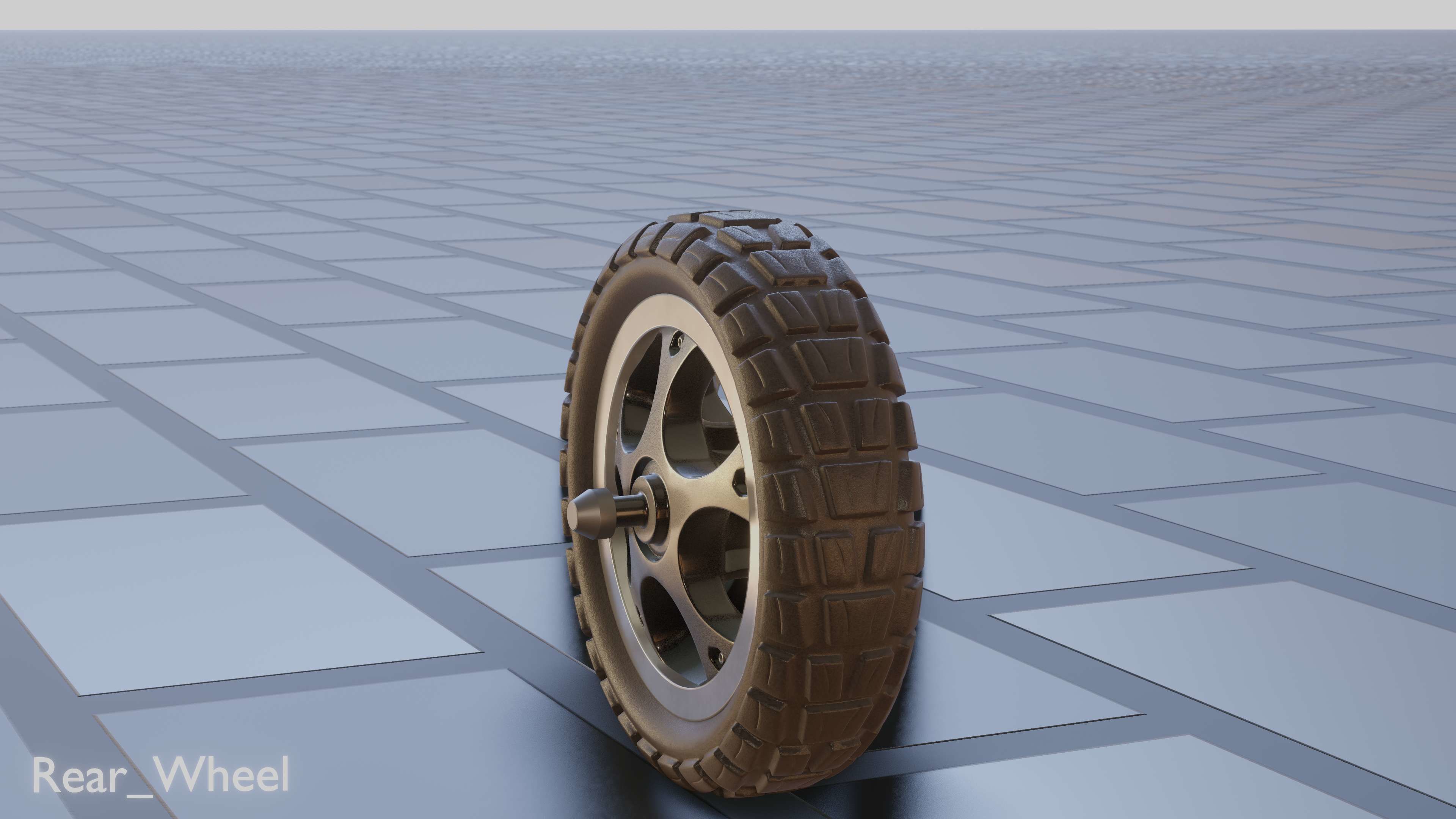 E-Scooter Rear-Wheel with Procedural PBR Material 3D model | CGTrader