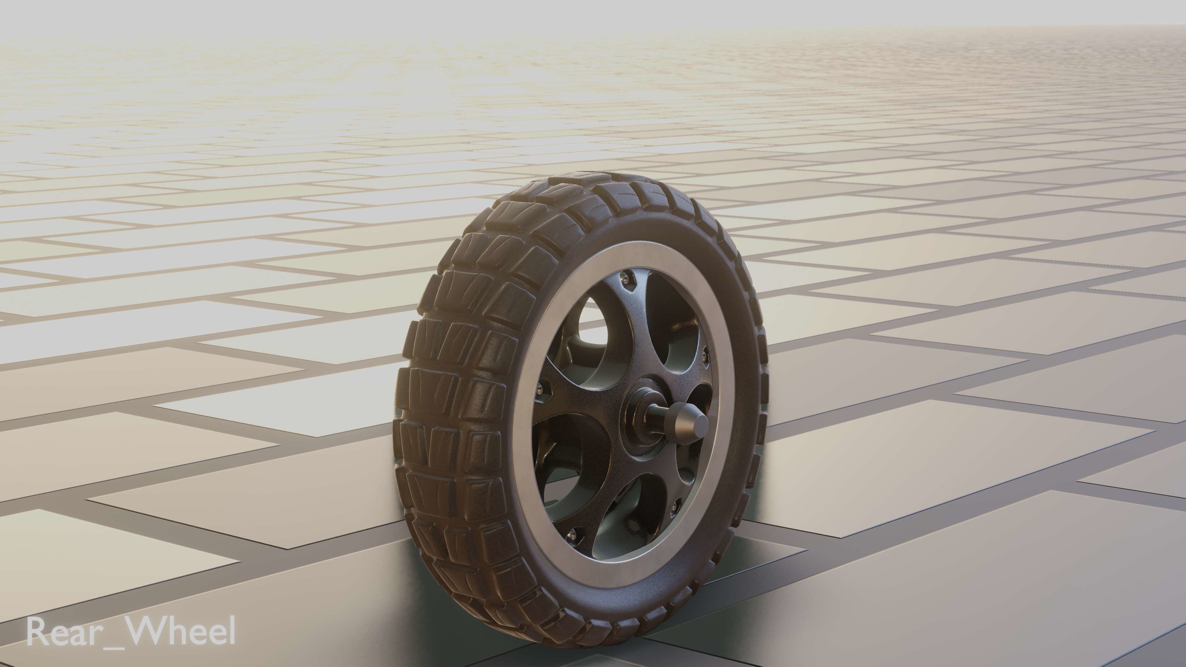 E-Scooter Rear-Wheel with Procedural PBR Material 3D model | CGTrader