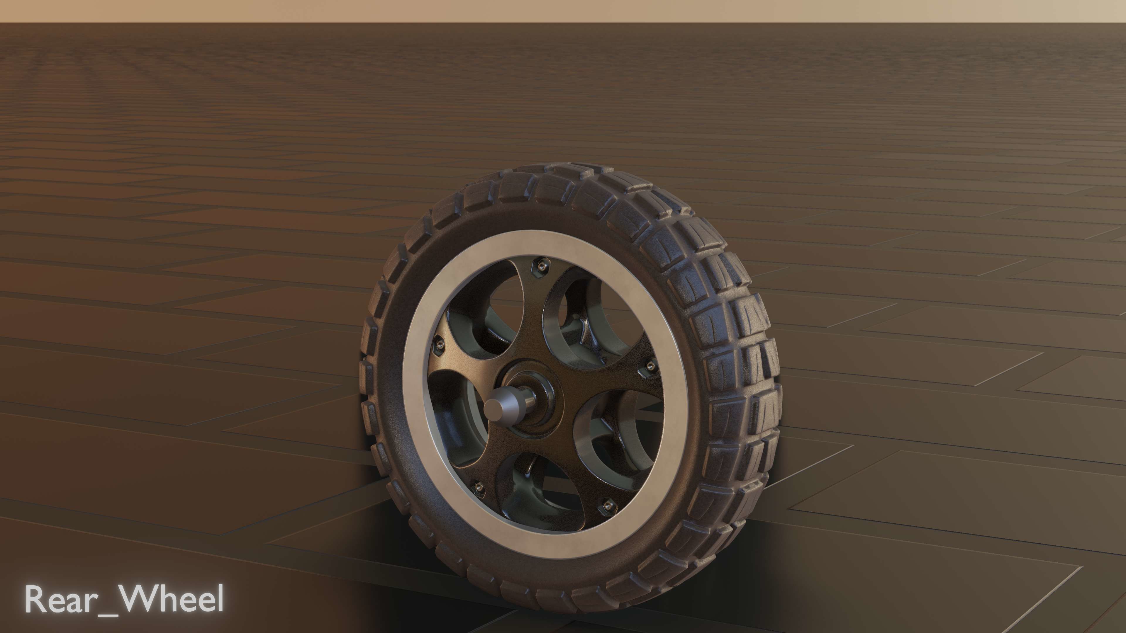 E-Scooter Rear-Wheel with Procedural PBR Material 3D model | CGTrader