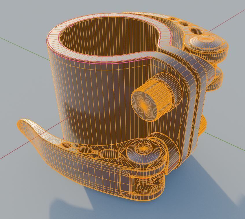 E-Scooter Quick Release Clamp with Procedural PBR Material 3D model ...