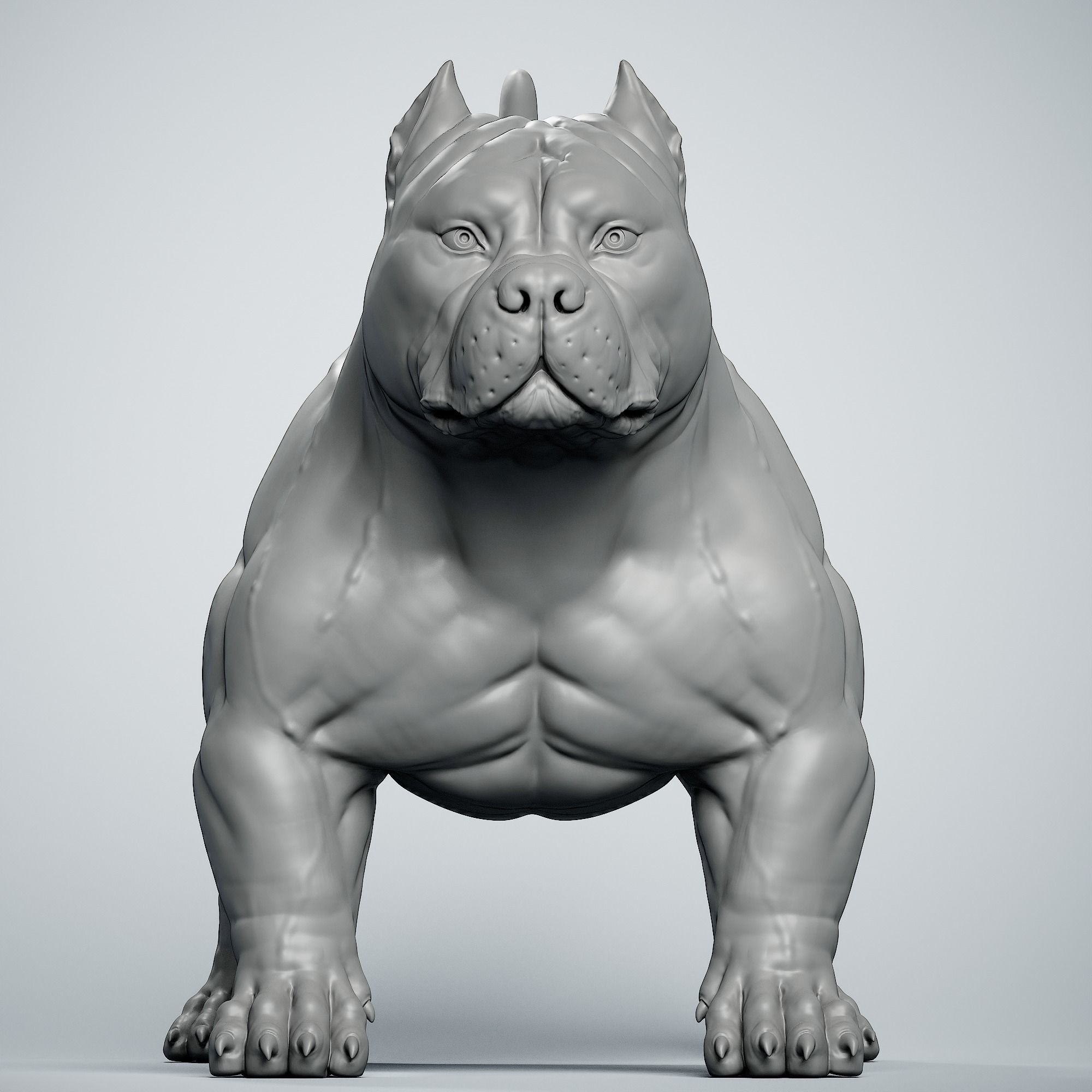 American Bully Dog 3D model 3D printable | CGTrader