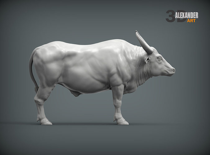 Asian buffalo 3D model 3D printable | CGTrader