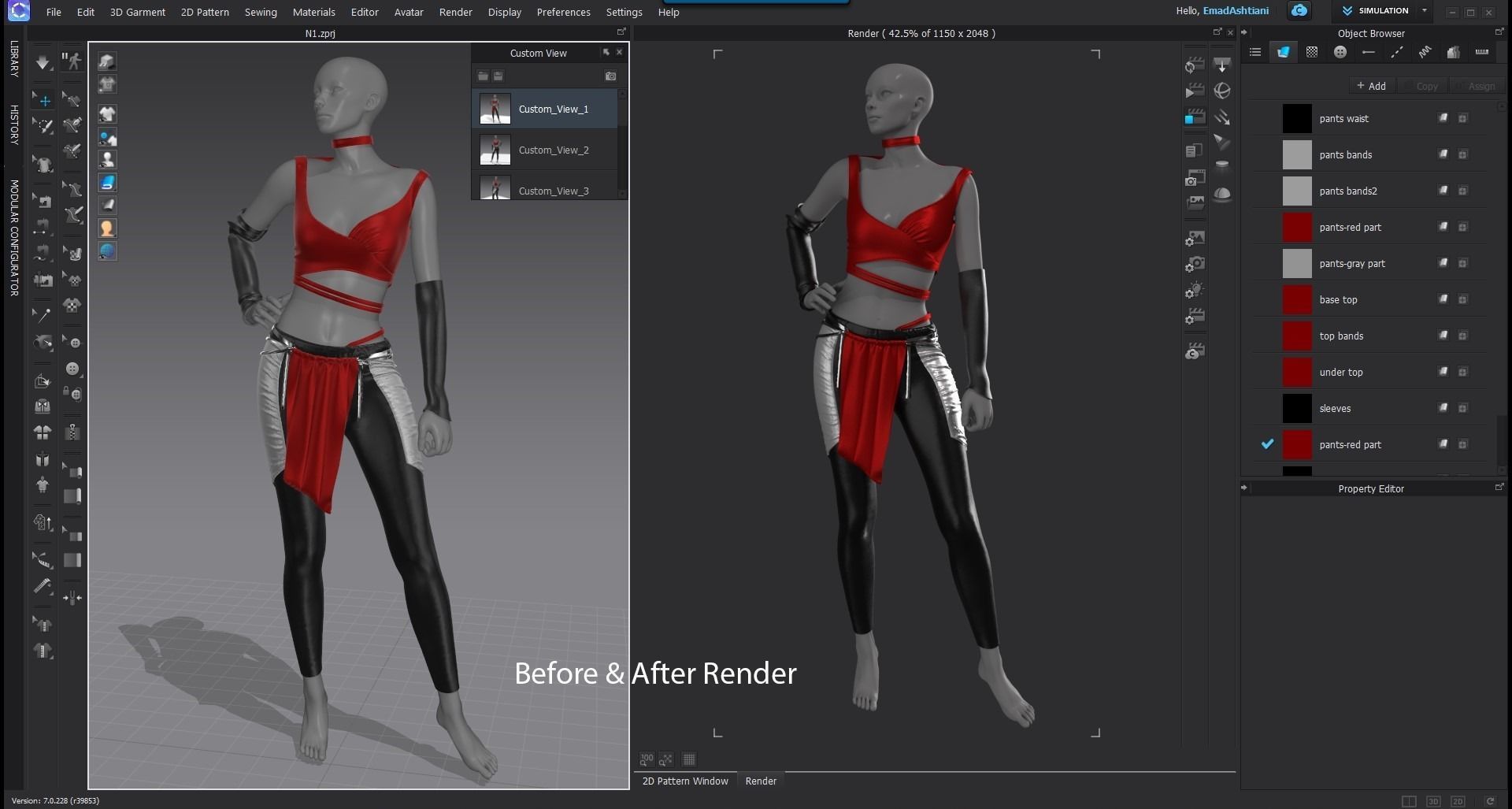 Combat Girl N1 21 Designer CLO3D ZPRJ FBX OBJ MTL 3D model 3D model ...