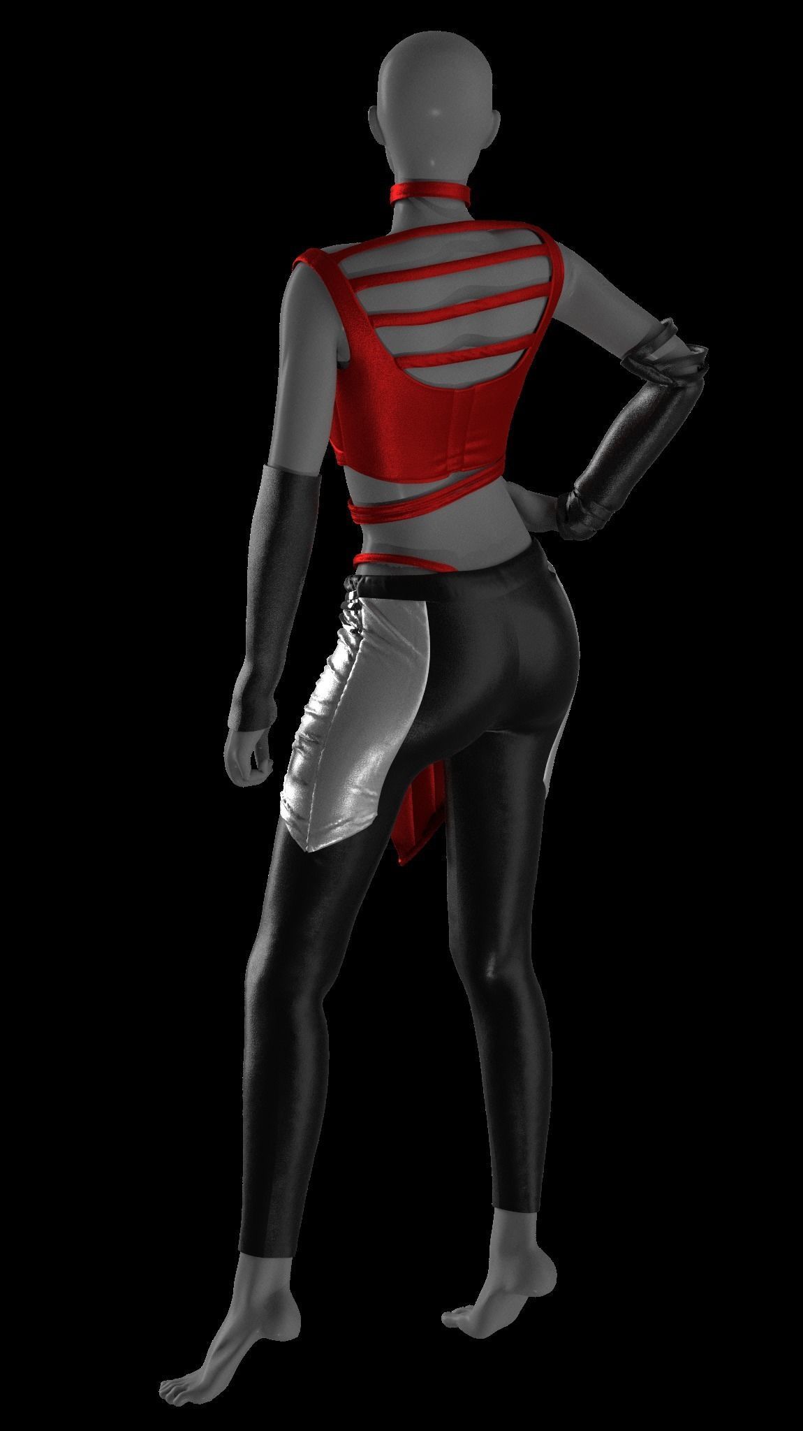 Combat Girl N1 21 Designer CLO3D ZPRJ FBX OBJ MTL 3D model 3D model ...