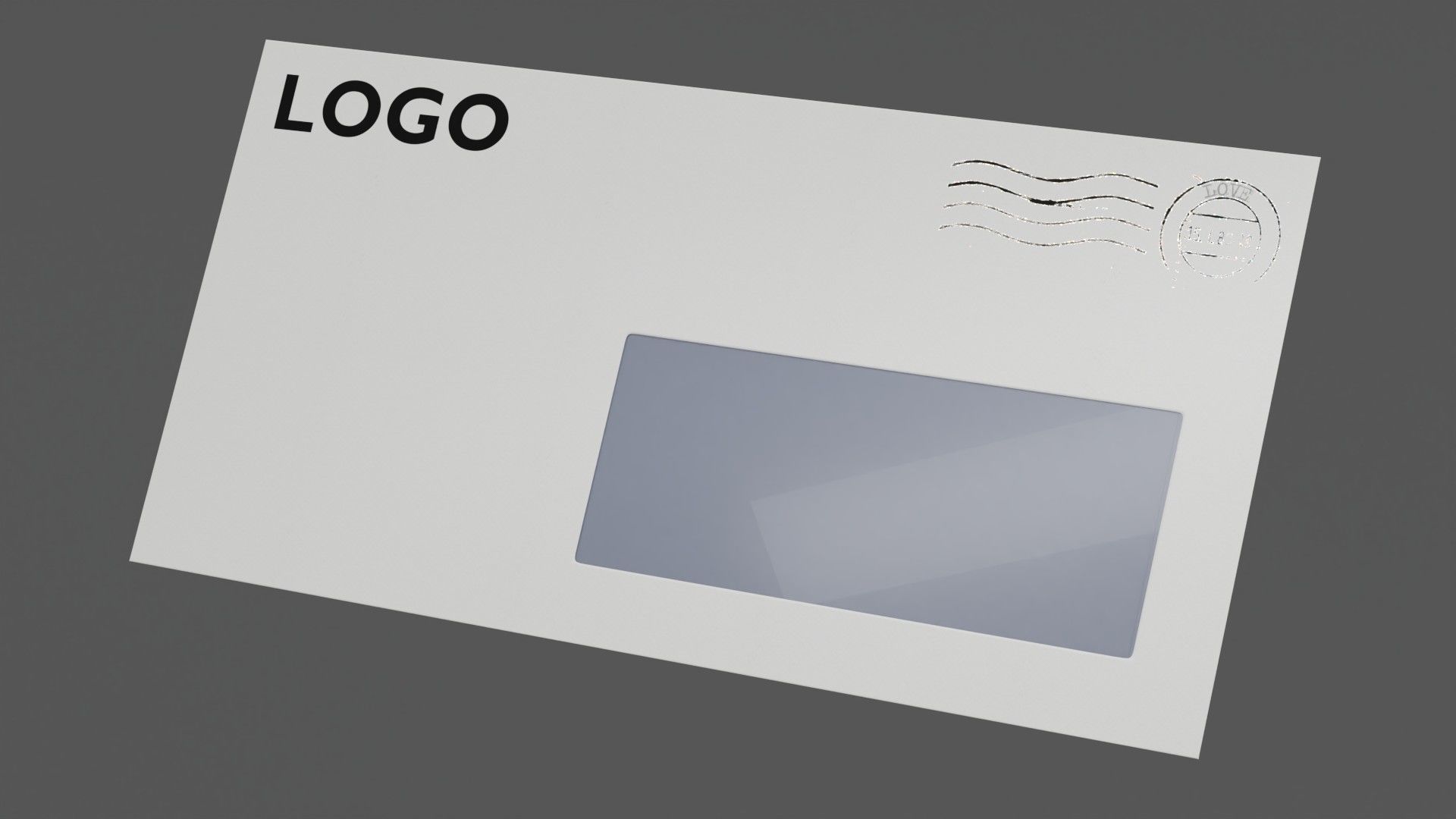 3D model Mail envelope with window VR / AR / low-poly | CGTrader