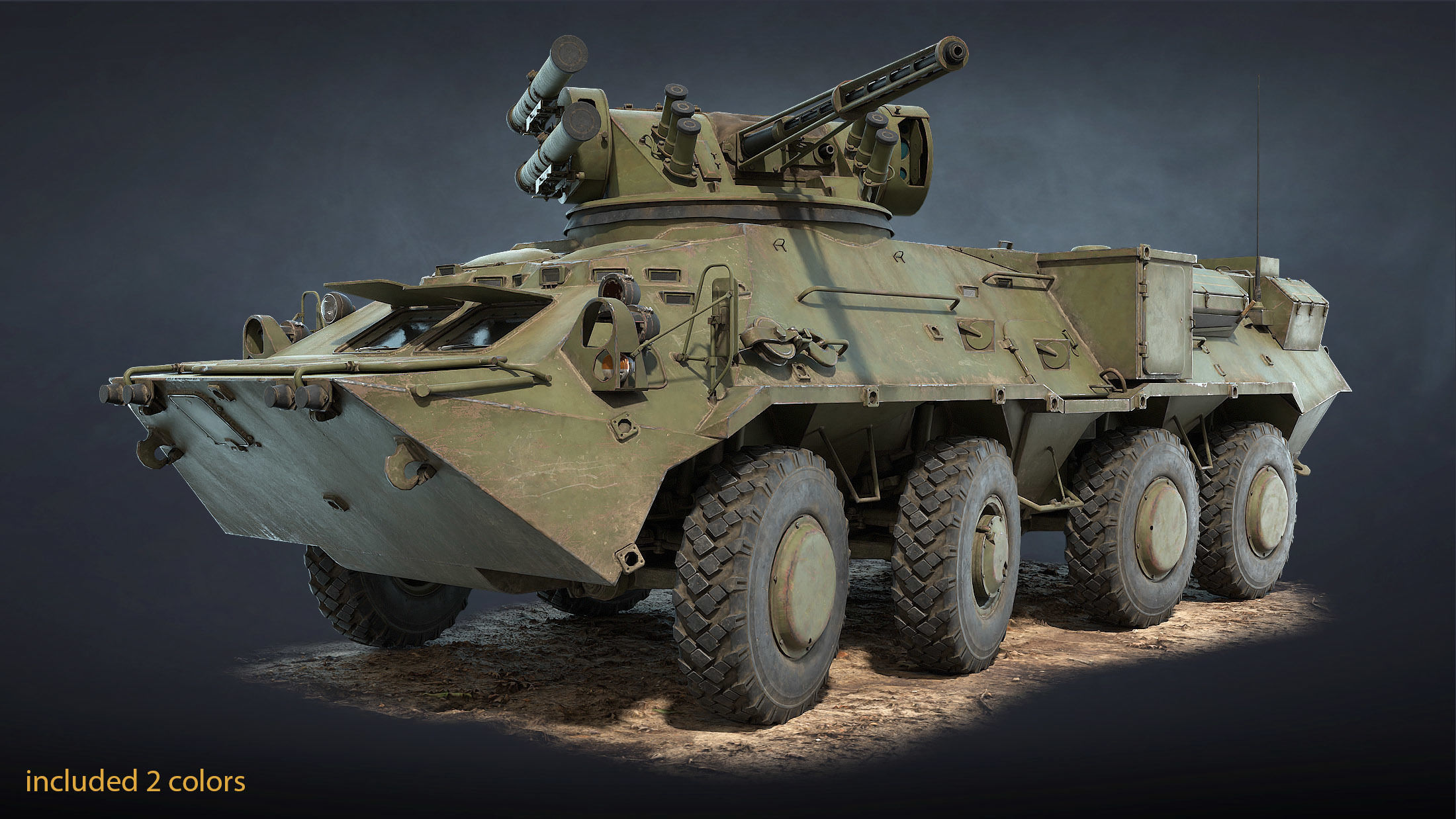 3D model BTR-3 Ukrainian APC Game Ready VR / AR / low-poly | CGTrader