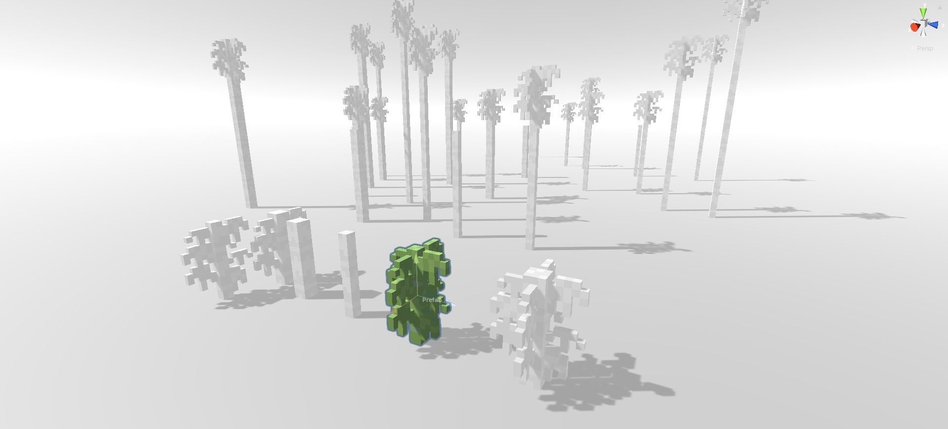 3D model Block Pack Bamboo - block styled voxel bamboo VR / AR / low ...