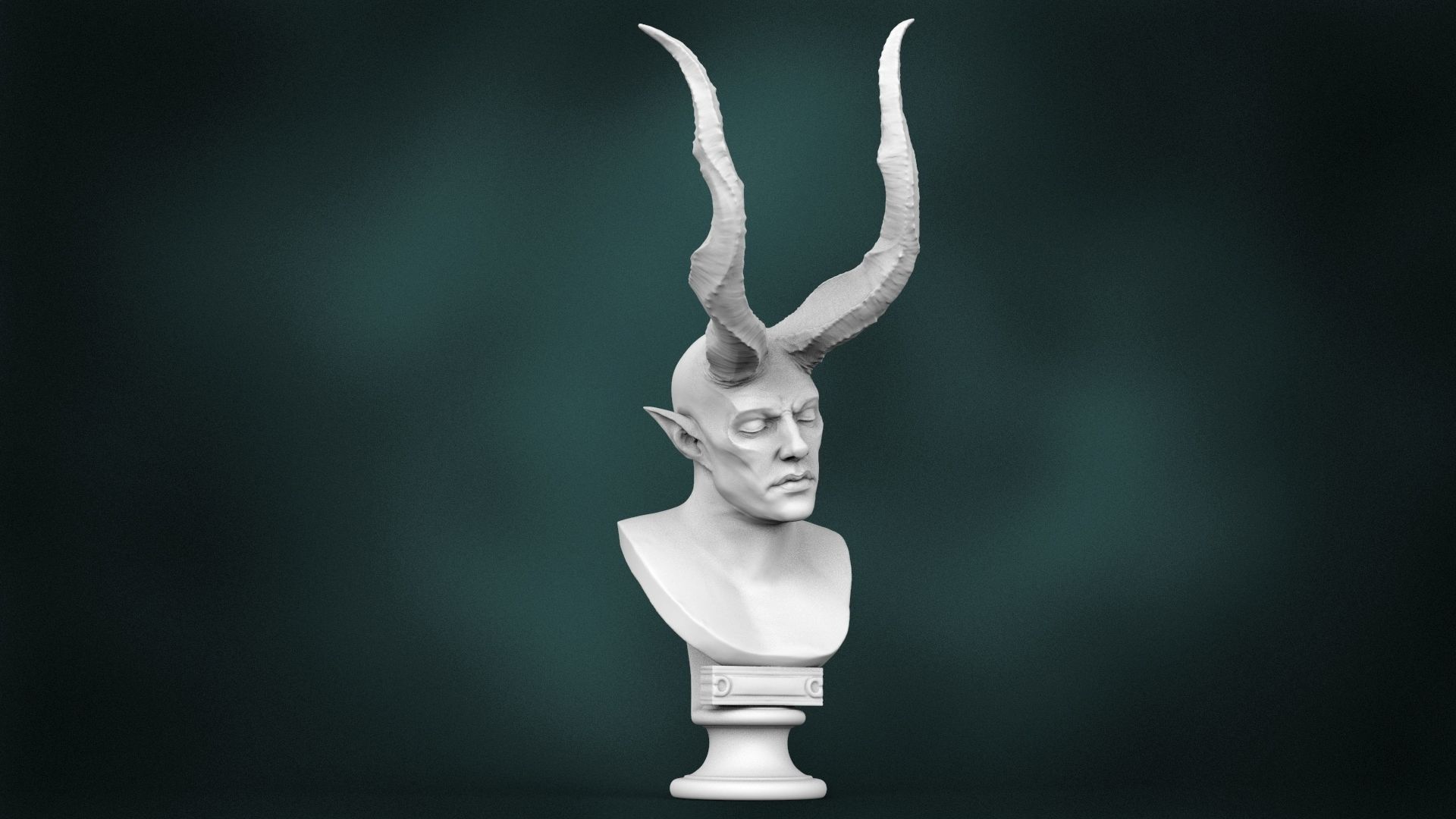Bust of the Devil 3D model 3D printable | CGTrader