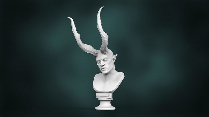 Bust of the Devil 3D model 3D printable | CGTrader