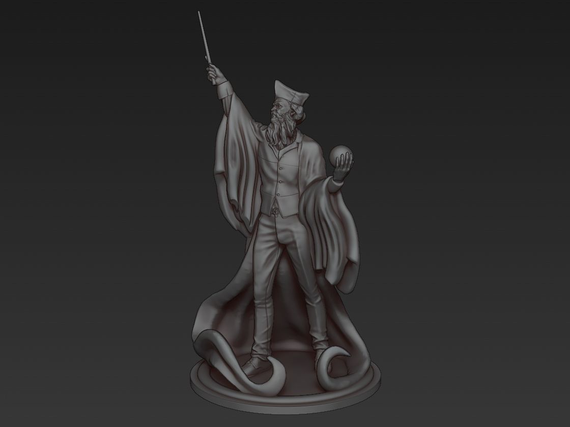 Wizard statue 3D model 3D printable | CGTrader