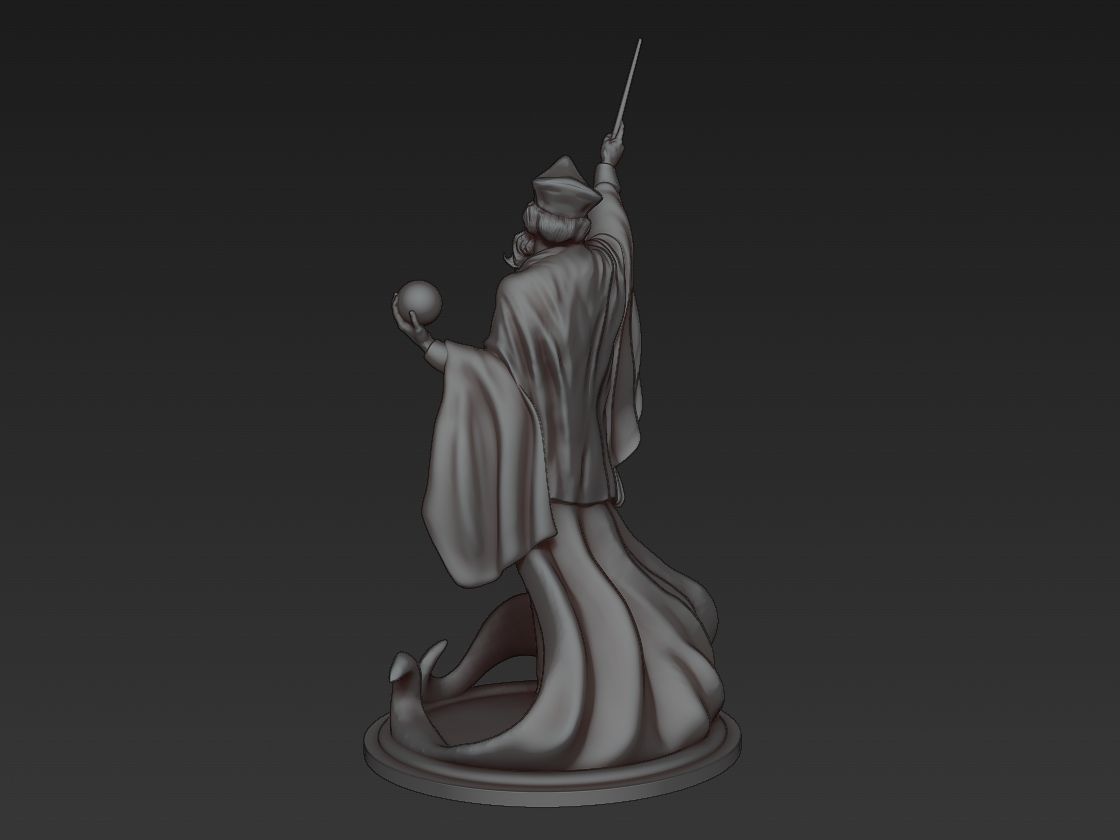 Wizard statue 3D model 3D printable | CGTrader