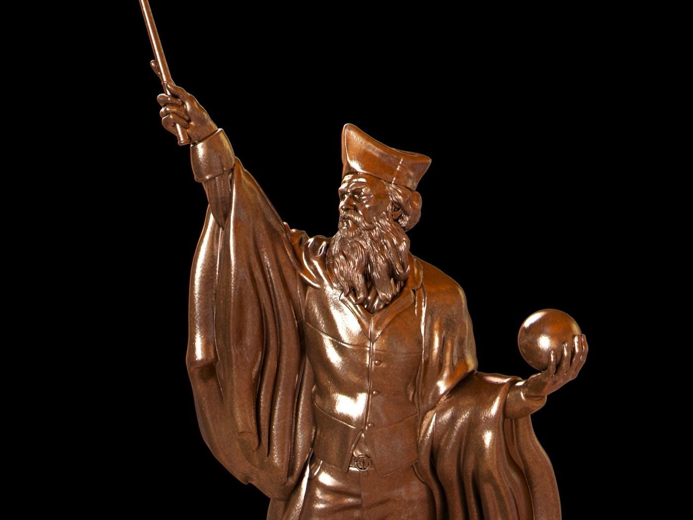 Wizard statue 3D model 3D printable | CGTrader