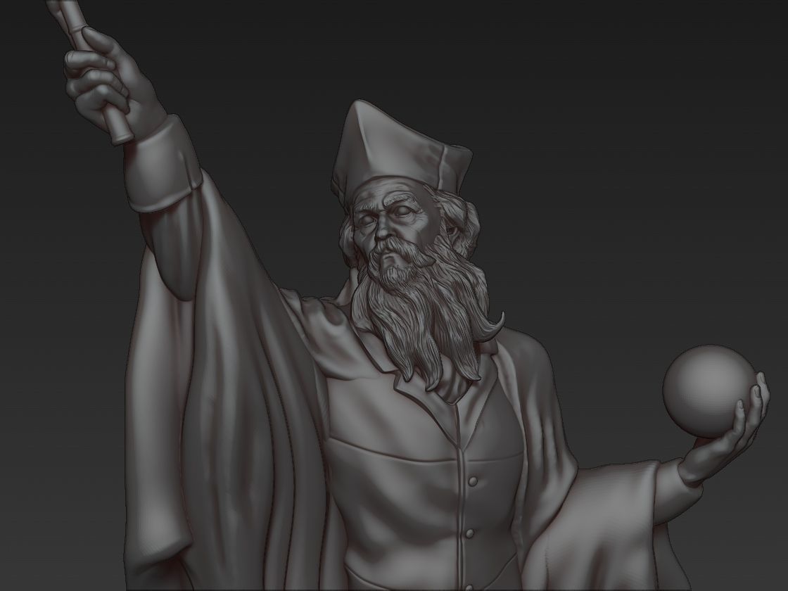 Wizard statue 3D model 3D printable | CGTrader