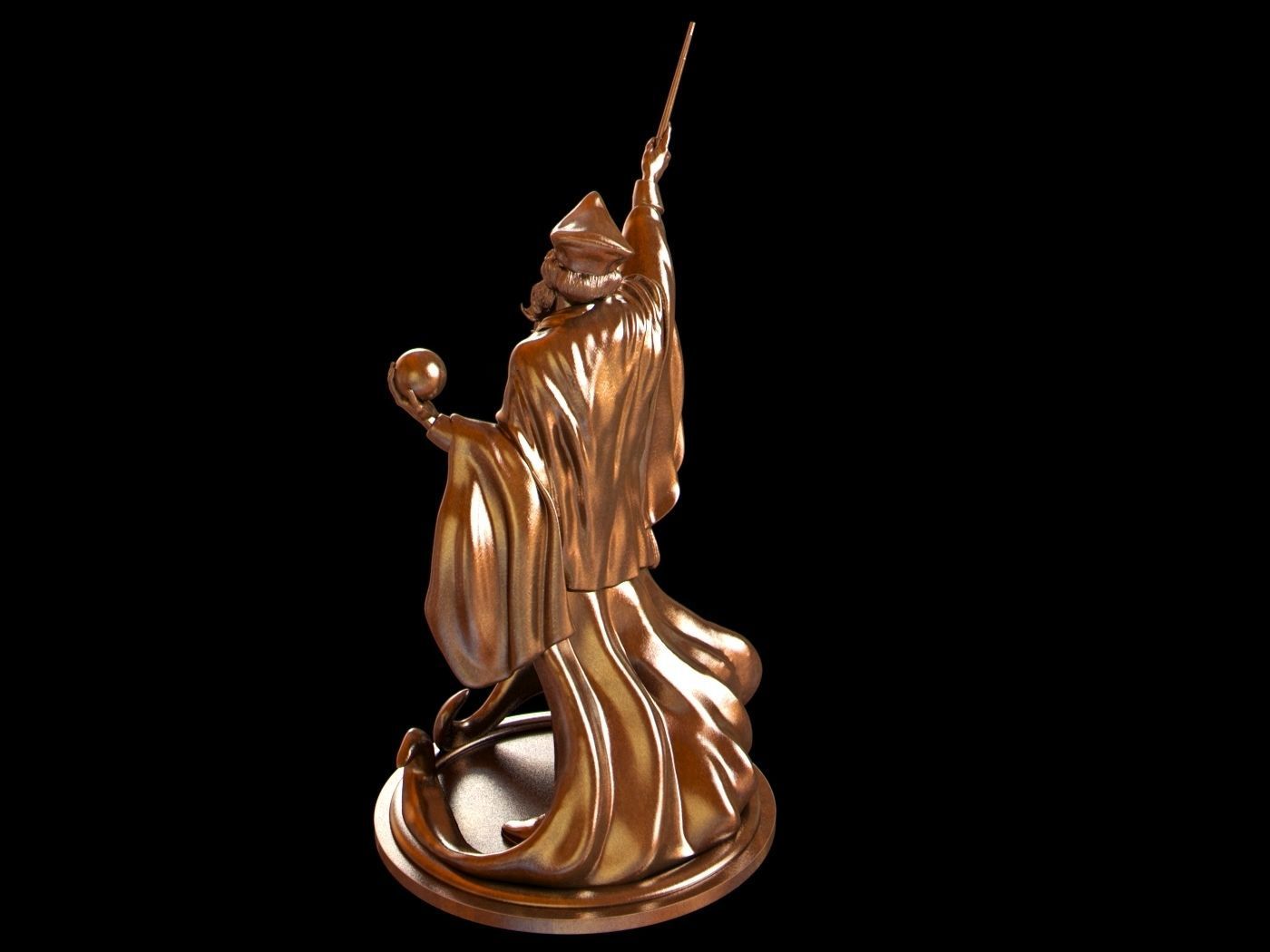 Wizard statue 3D model 3D printable | CGTrader