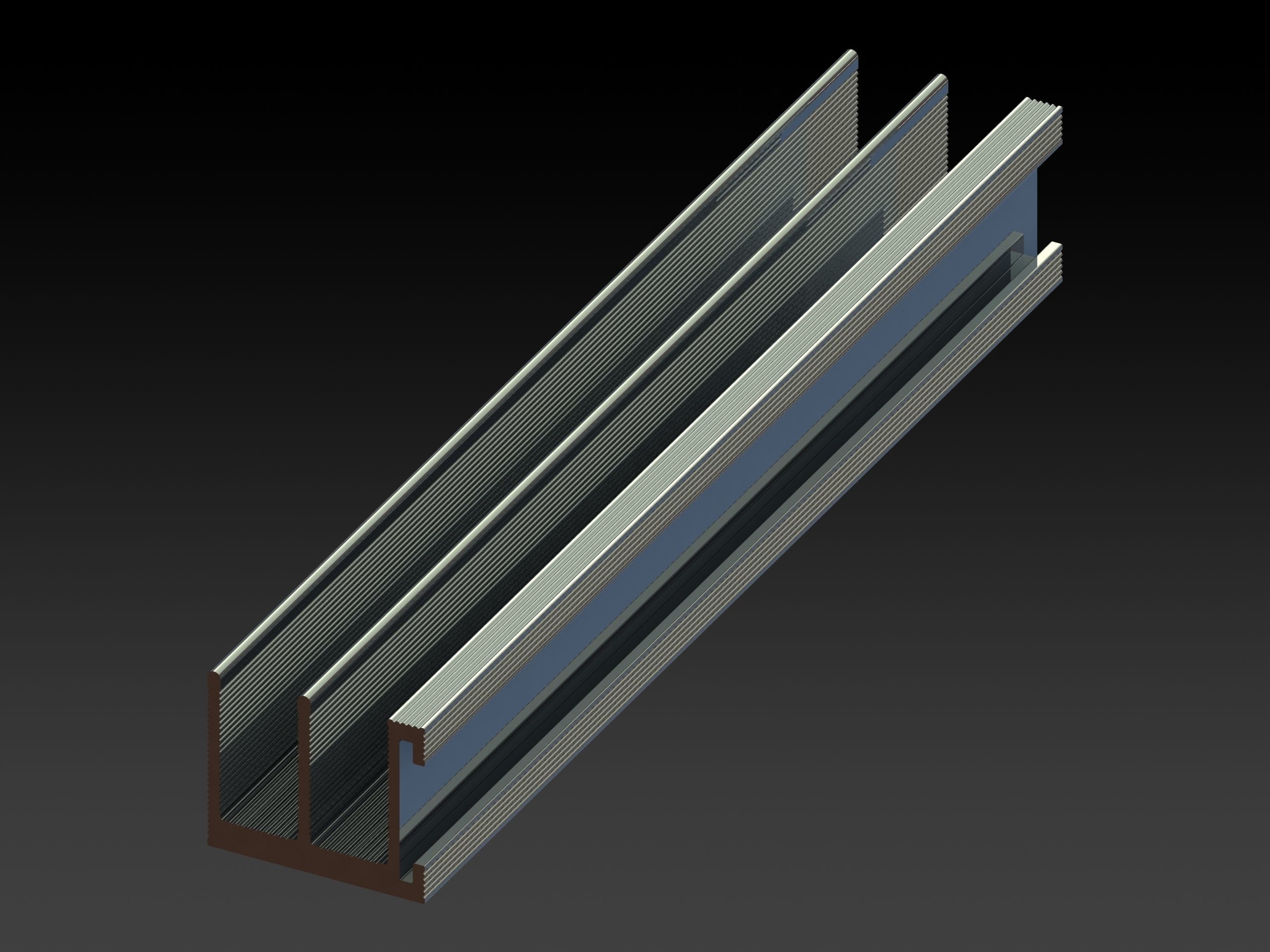 3D model Extruded Aluminium Profile Enclosures Set for Heat Sink VR ...