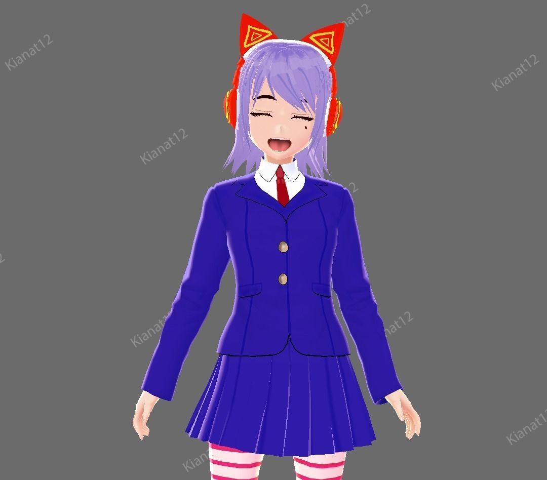3D model 3d anime style girl avatar VR / AR / low-poly | CGTrader