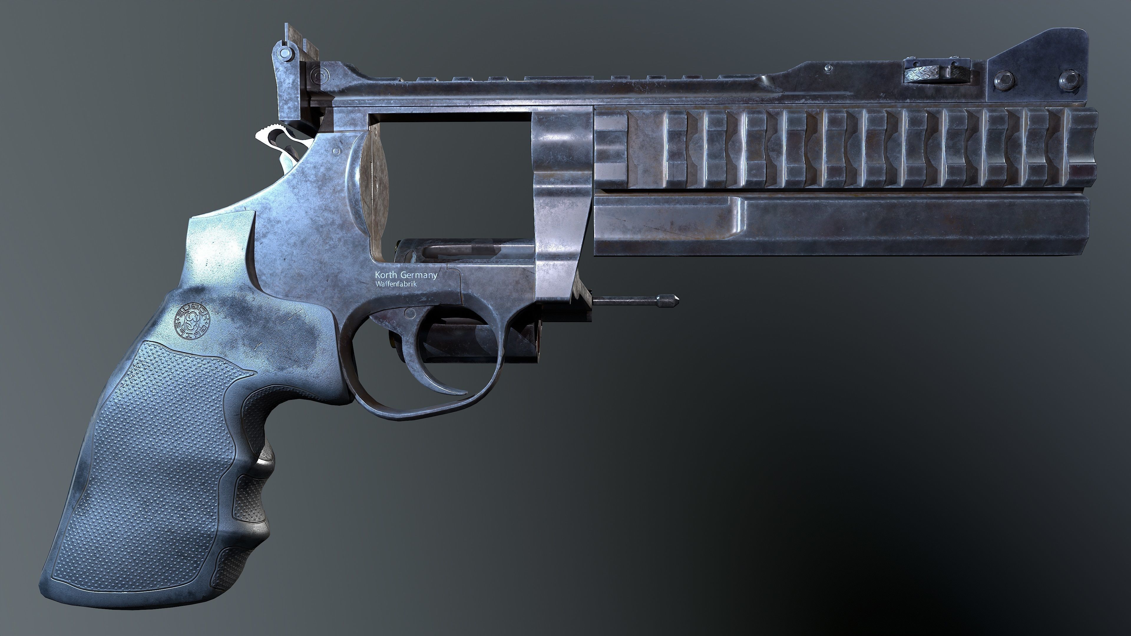 3D model Modern revolver Korth Supersport VR / AR / low-poly | CGTrader