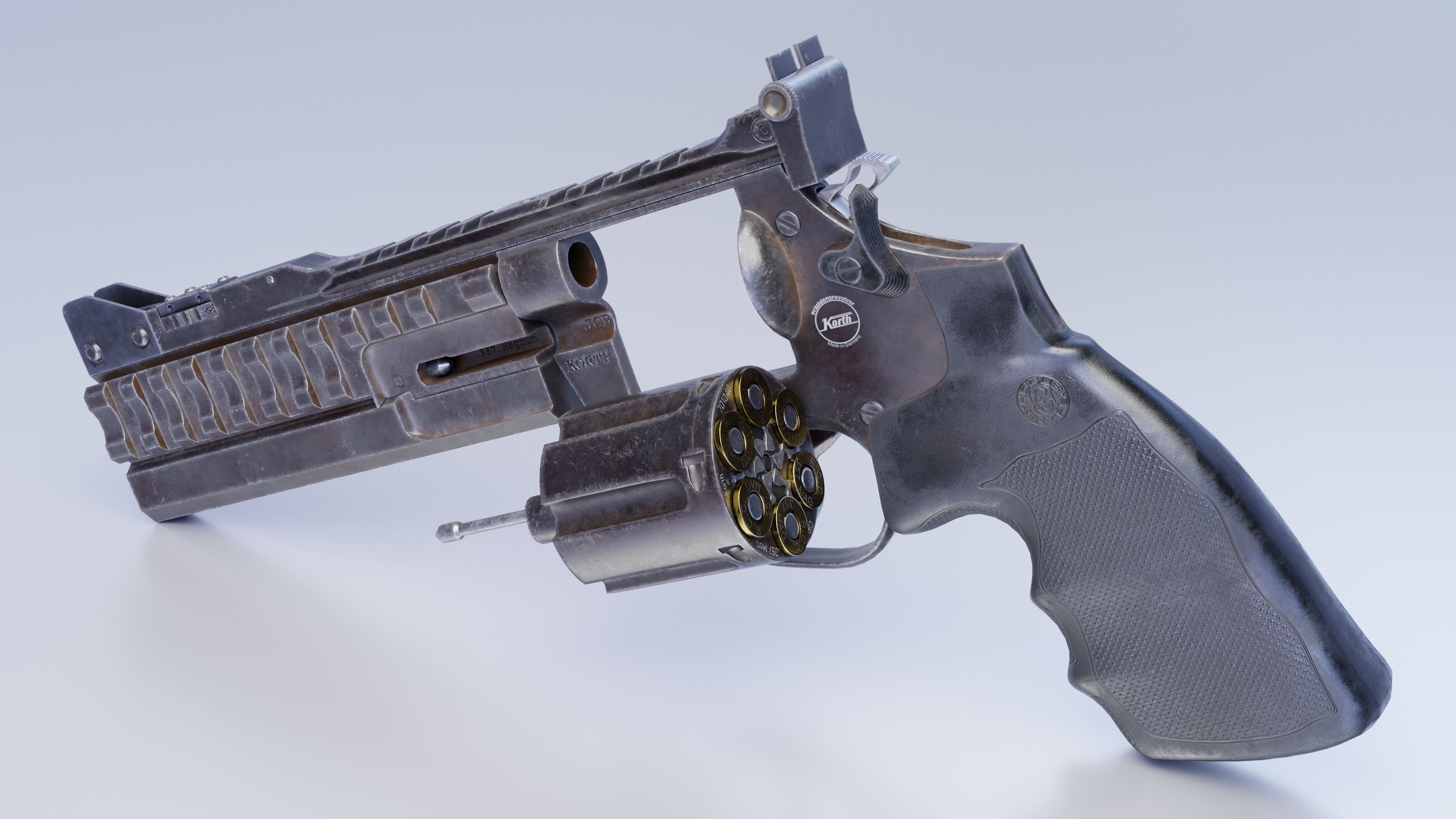3D model Modern revolver Korth Supersport VR / AR / low-poly | CGTrader
