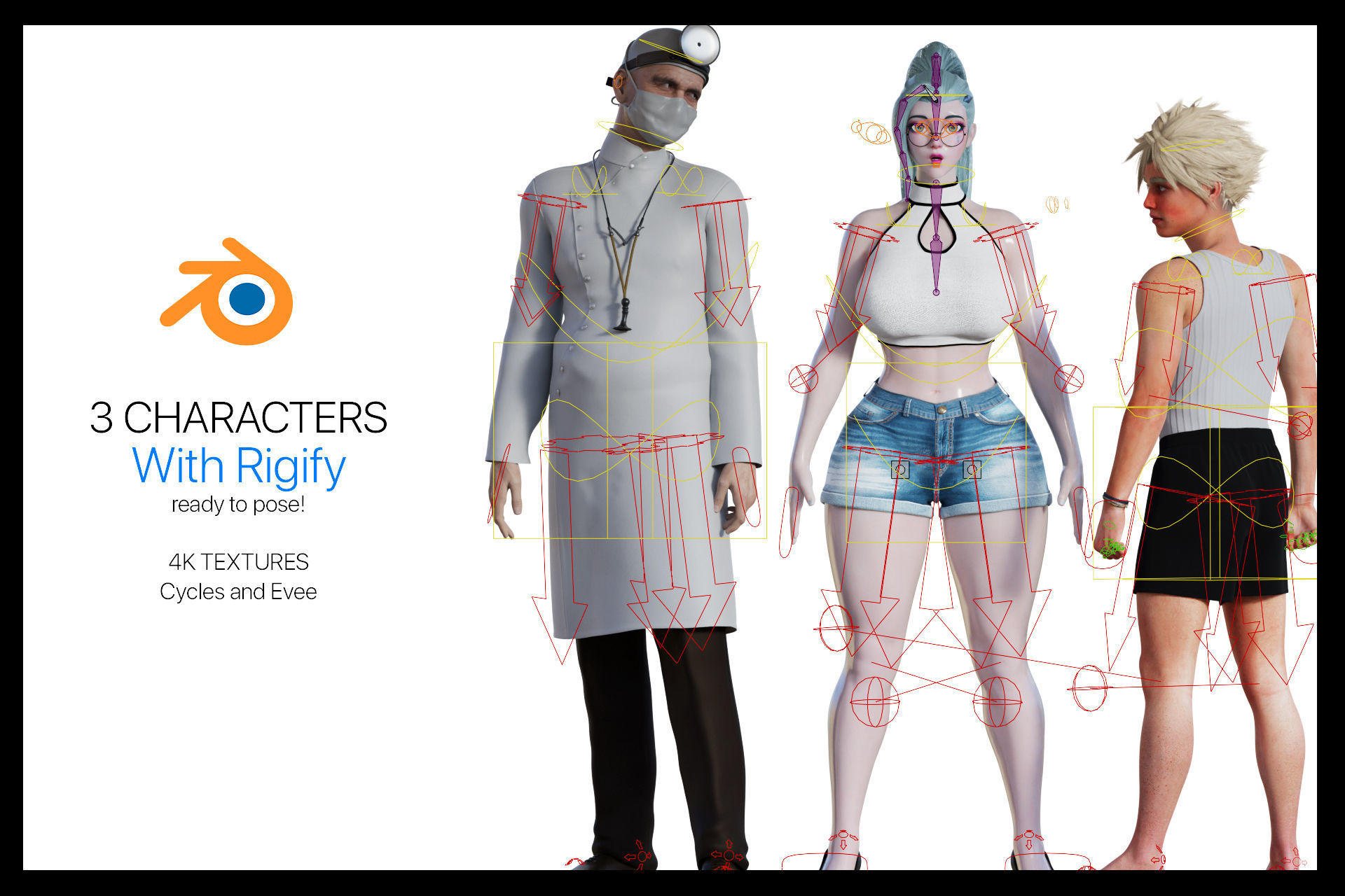 Seraphine Character 3D Female Rigged enviroment scene 3D model rigged ...