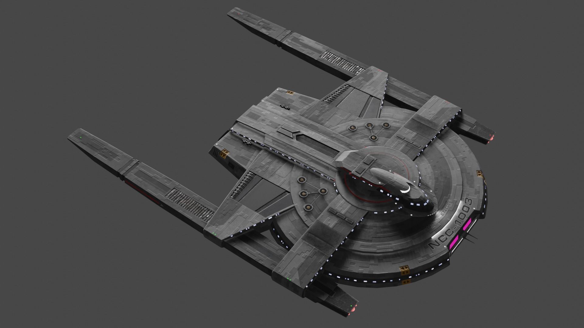 3D model Star Trek Engle-Class Starship VR / AR / low-poly | CGTrader