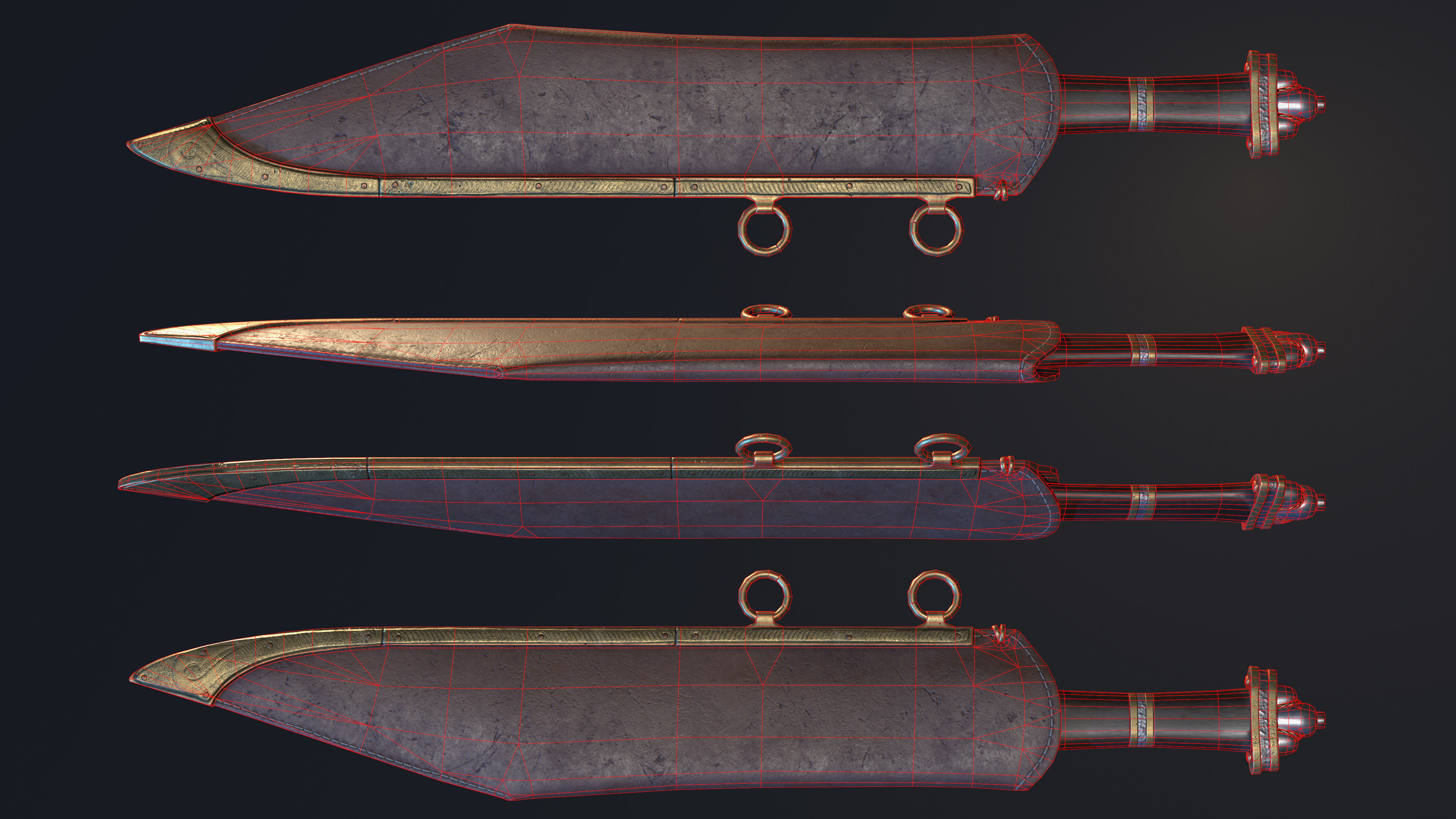 3D model Damascus Long Sax VR / AR / low-poly | CGTrader