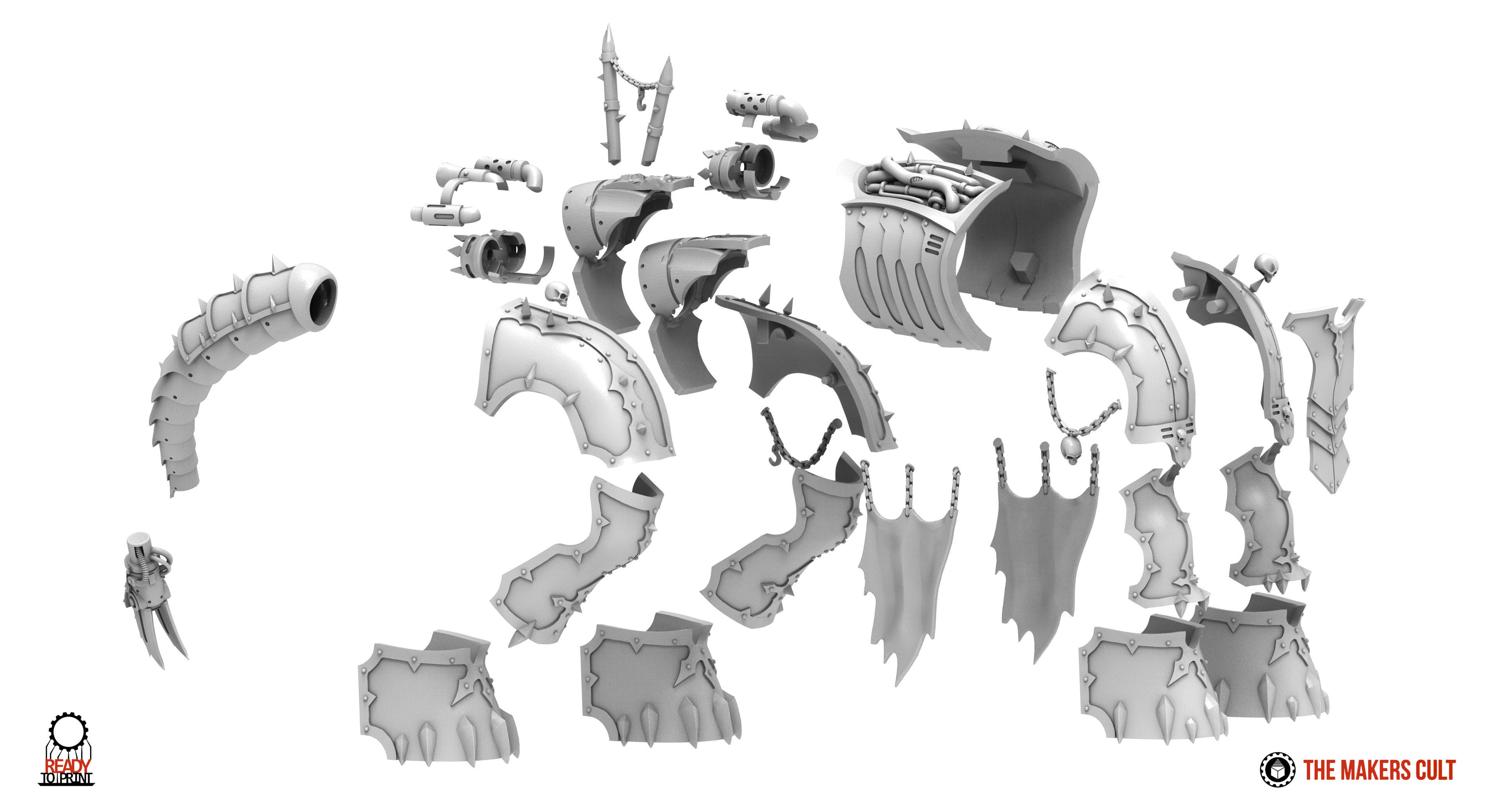 Centaur knight conversion kit - Chaos armour pack only 3D model 3D ...