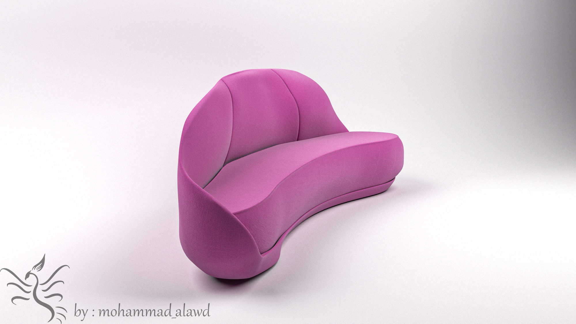 3D model Organic shaped sofa VR / AR / low-poly | CGTrader