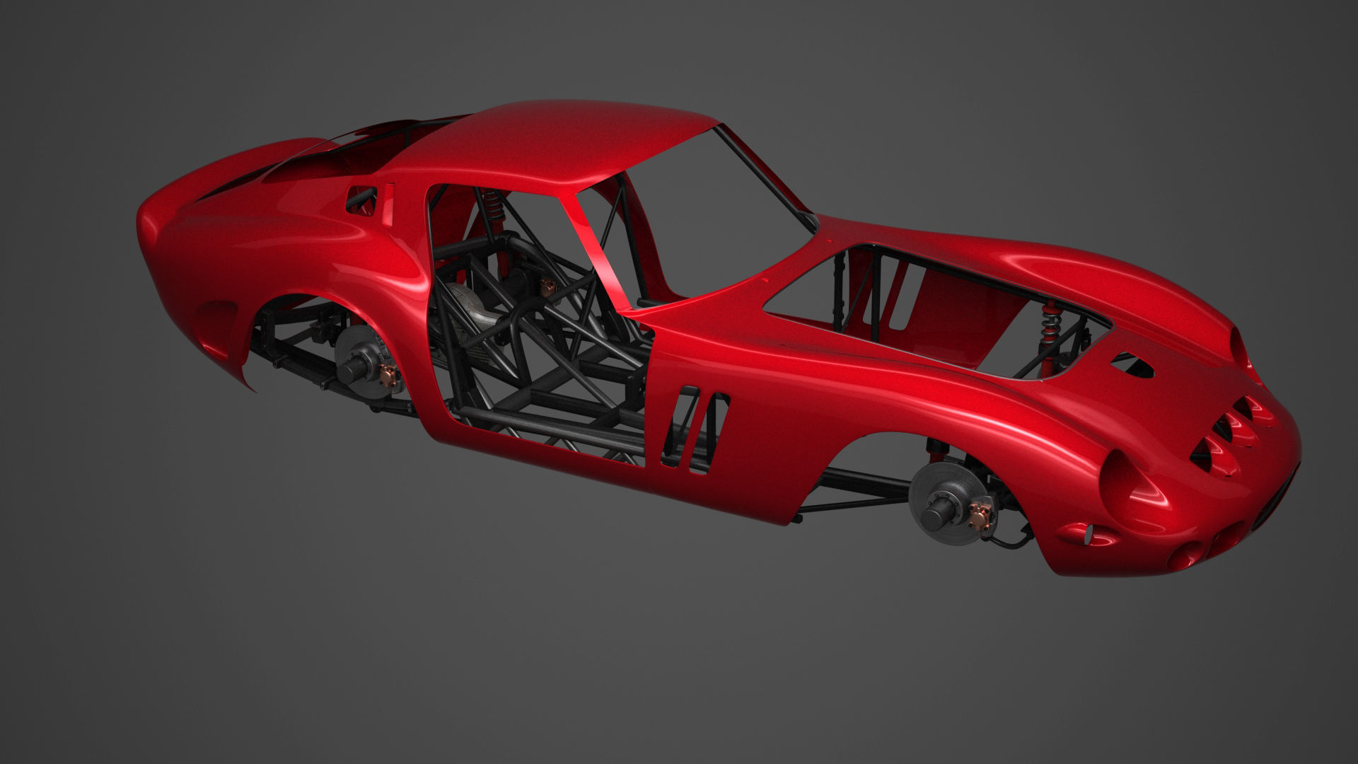 3D model Chassis Frame - Ferrari 250 GTO VR / AR / low-poly | CGTrader