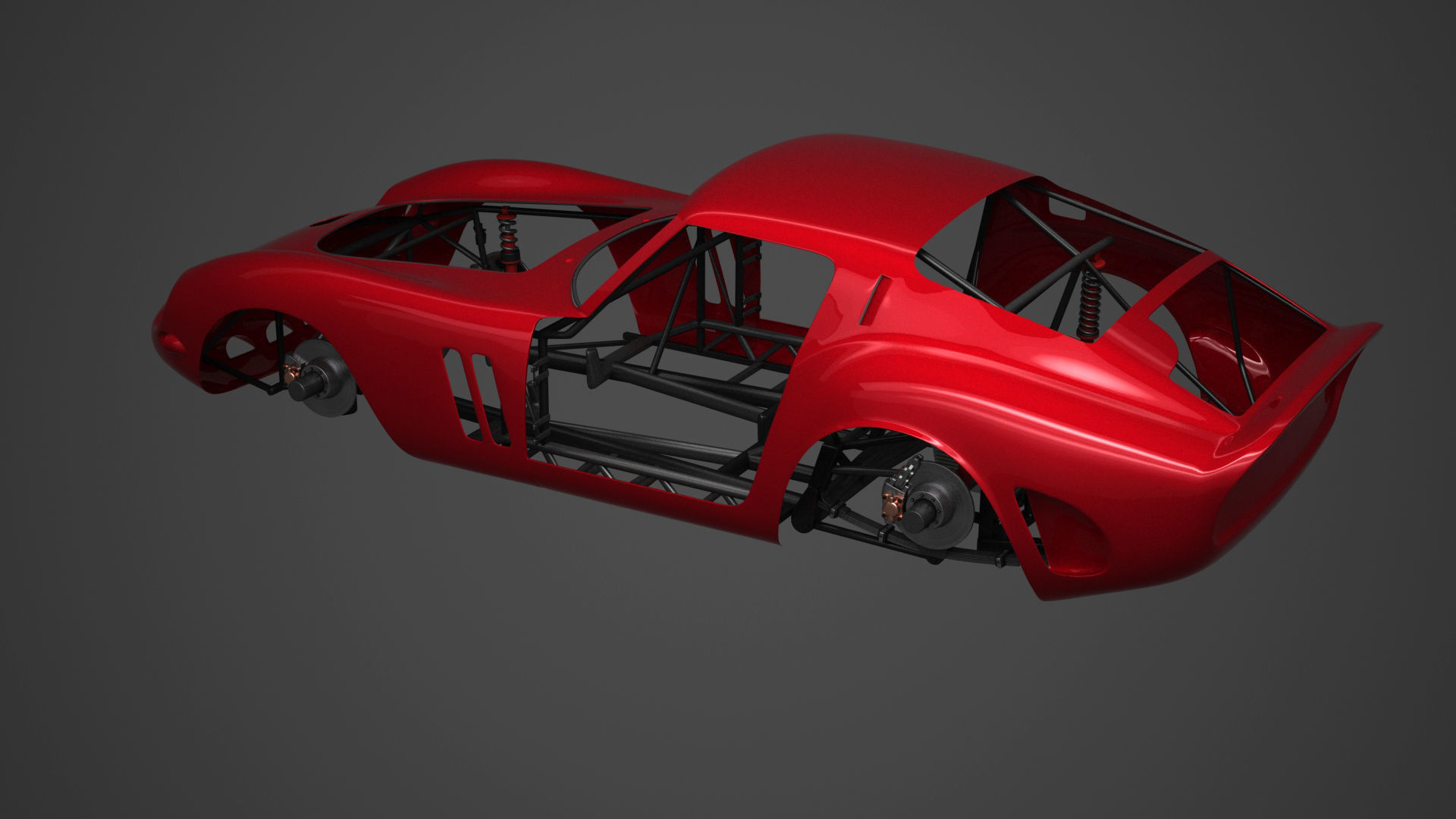 3D model Chassis Frame - Ferrari 250 GTO VR / AR / low-poly | CGTrader