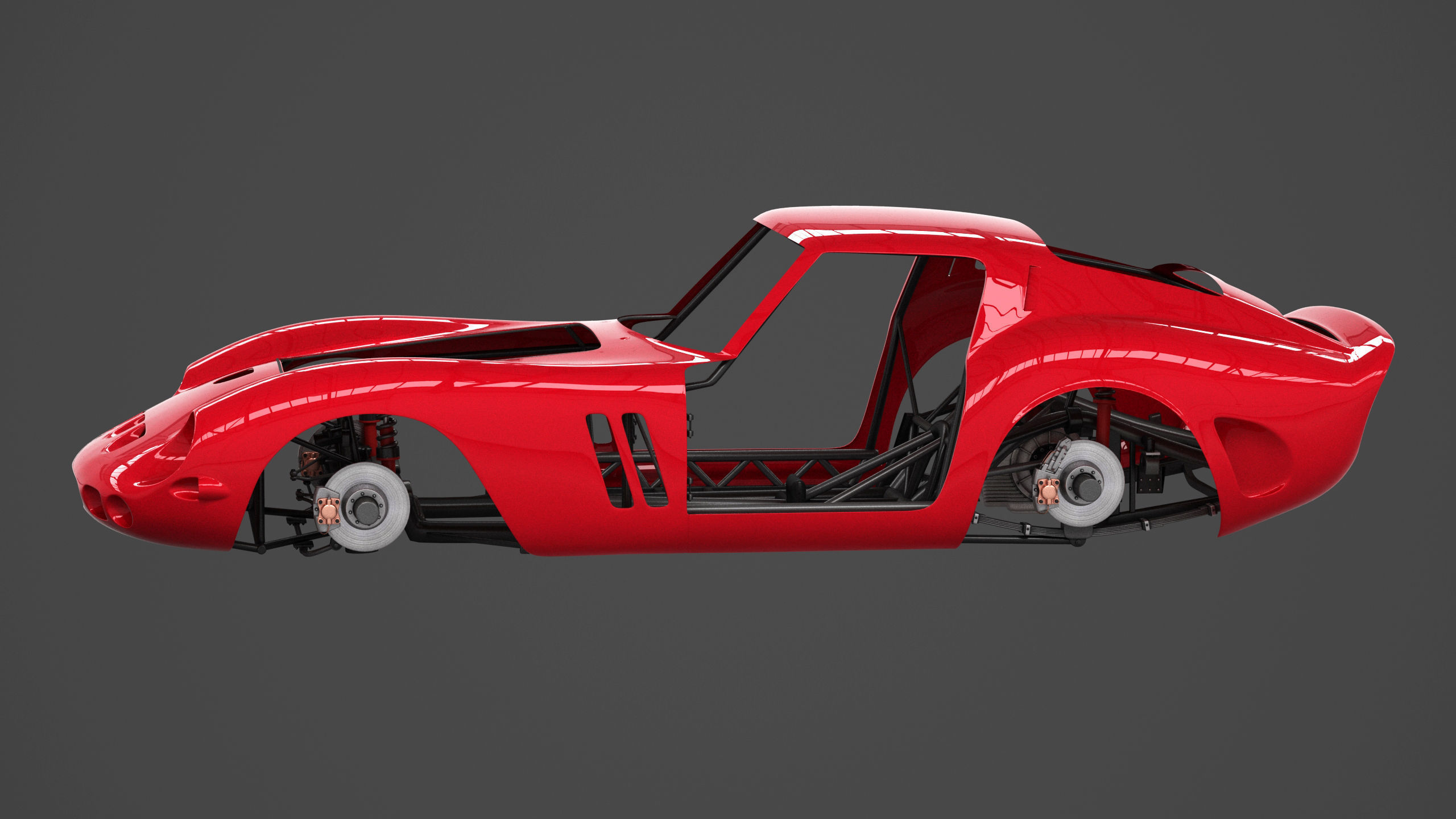 3D model Chassis Frame - Ferrari 250 GTO VR / AR / low-poly | CGTrader