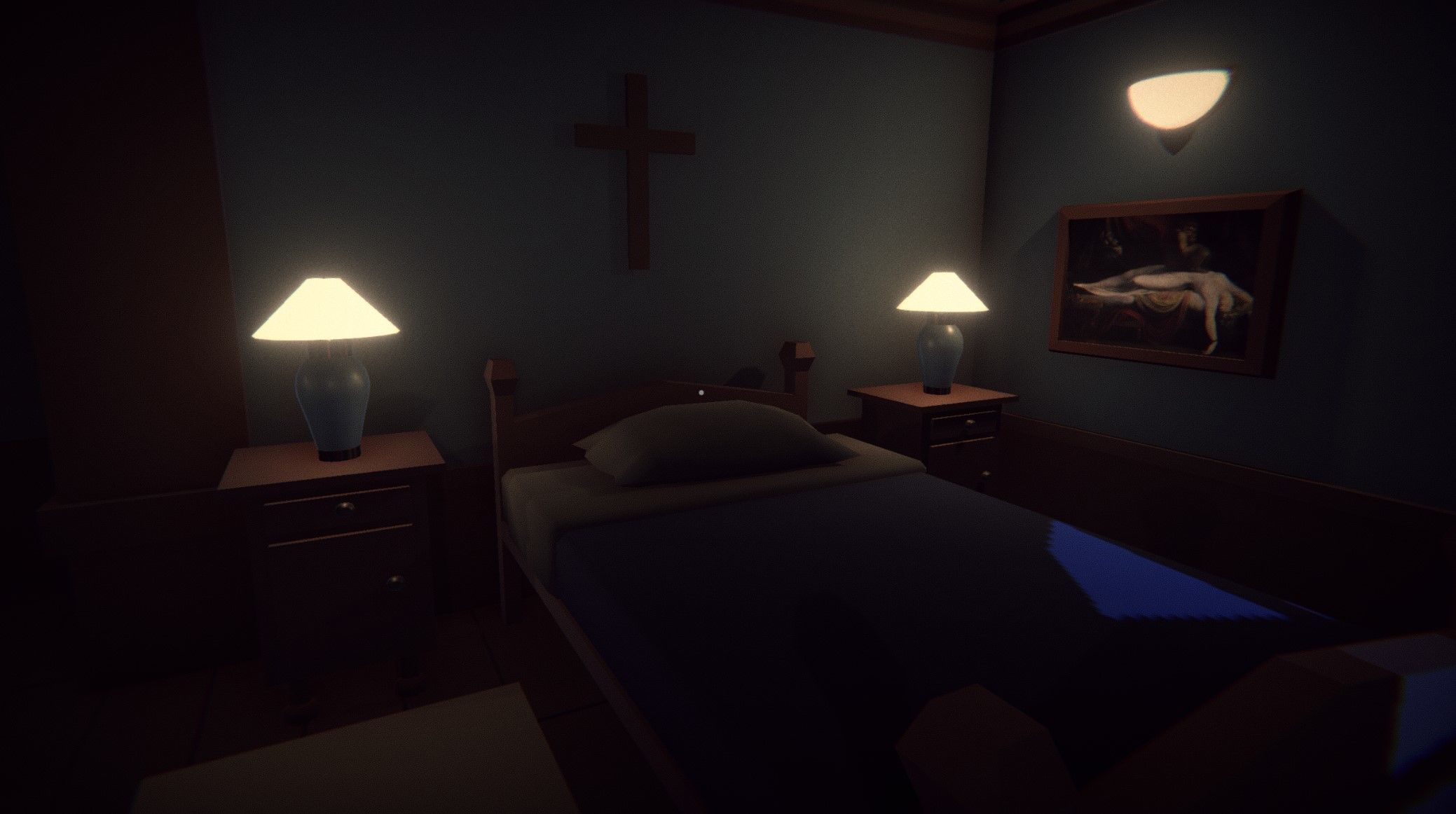 3D model Asset Pack Low Poly Horror House 3D model VR / AR / low-poly ...