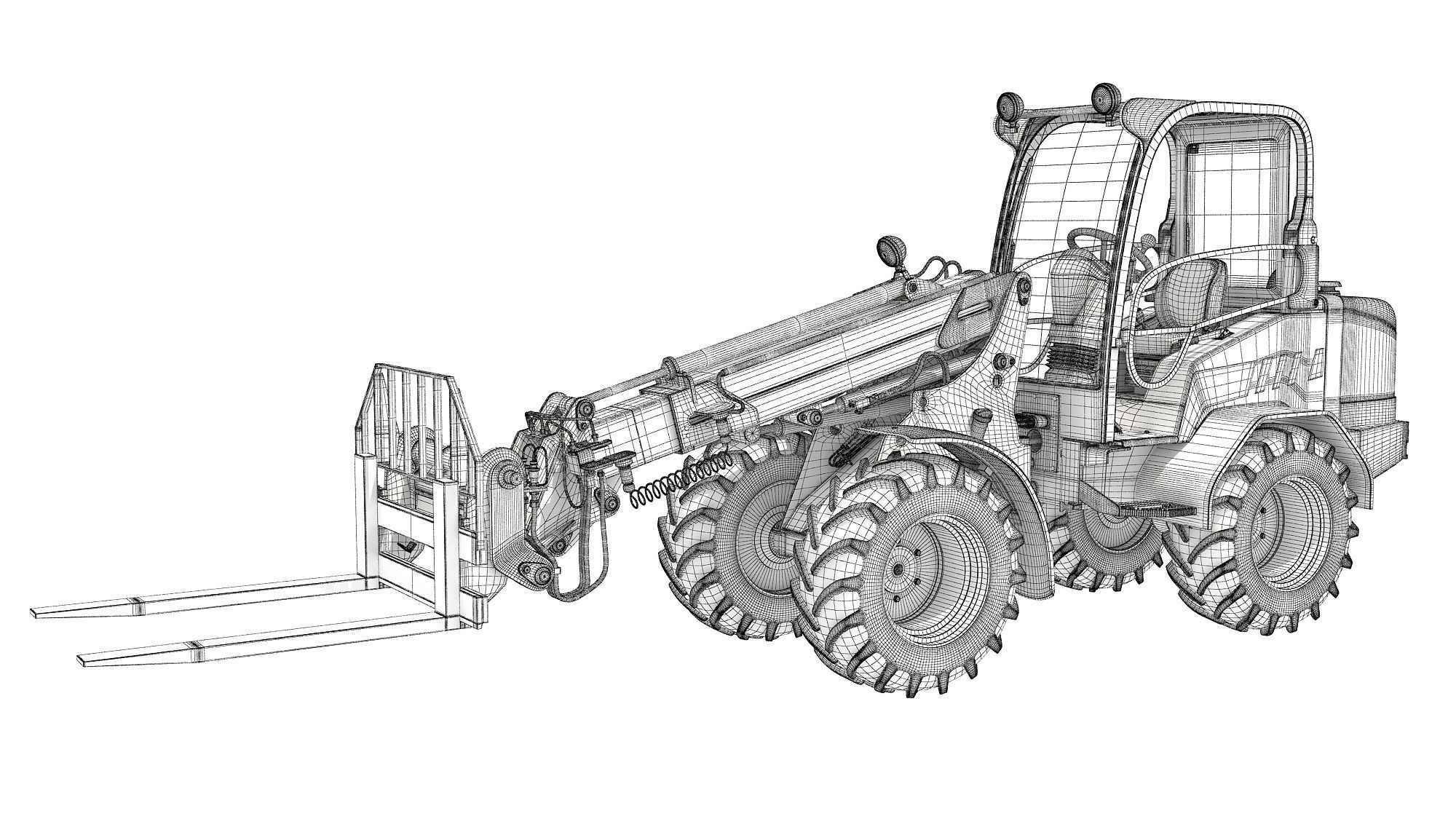 Telescopic Telehandler 3D model | CGTrader