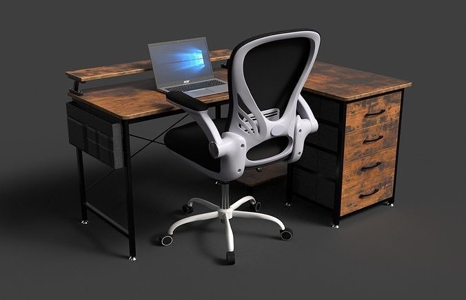 3D model workstation setup VR / AR / low-poly | CGTrader