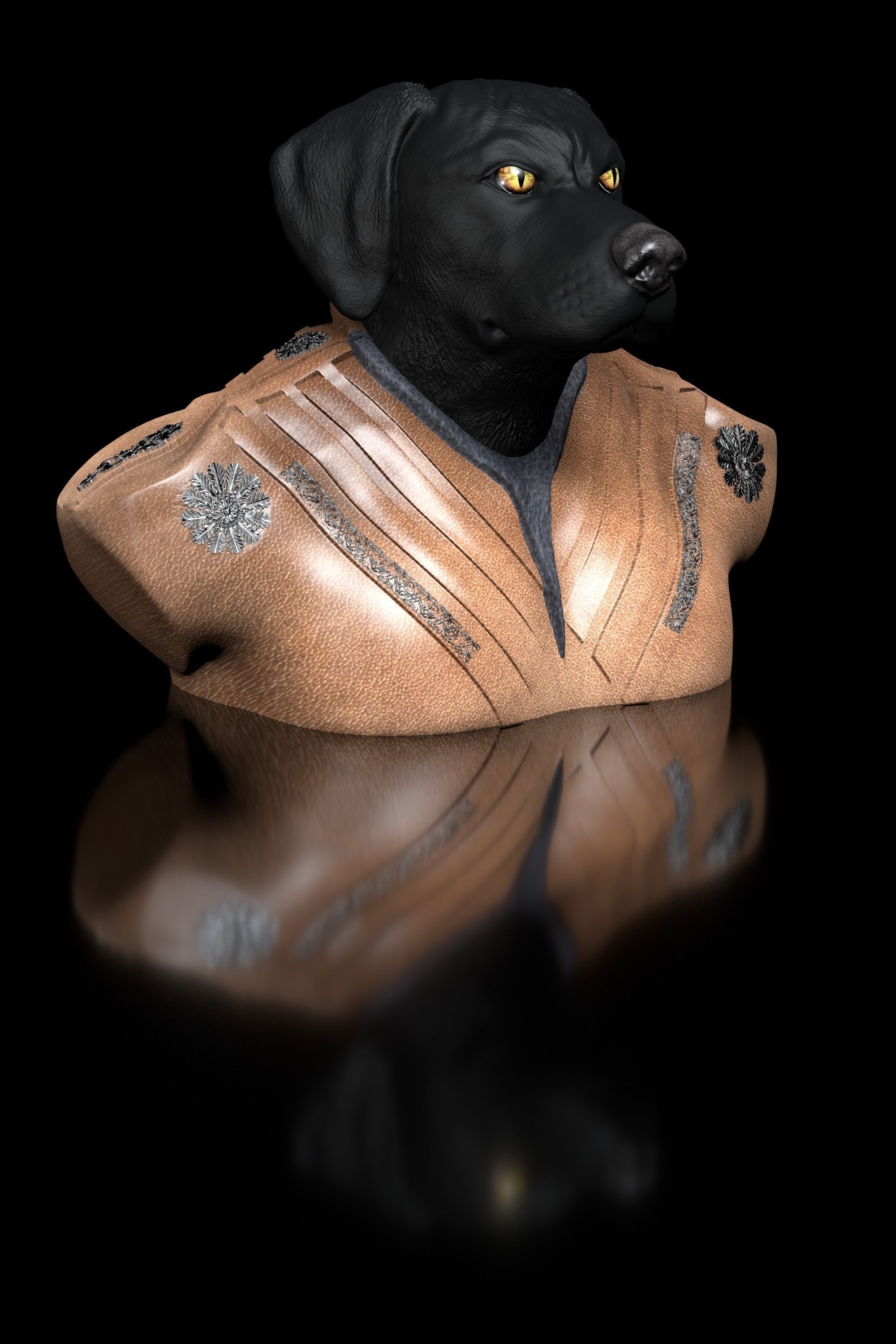 Dog Rhodesian Ridgeback Centurion 3D model 3D printable | CGTrader