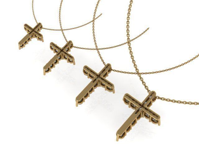 Tiff crosses 4 sizes 3D model 3D printable | CGTrader