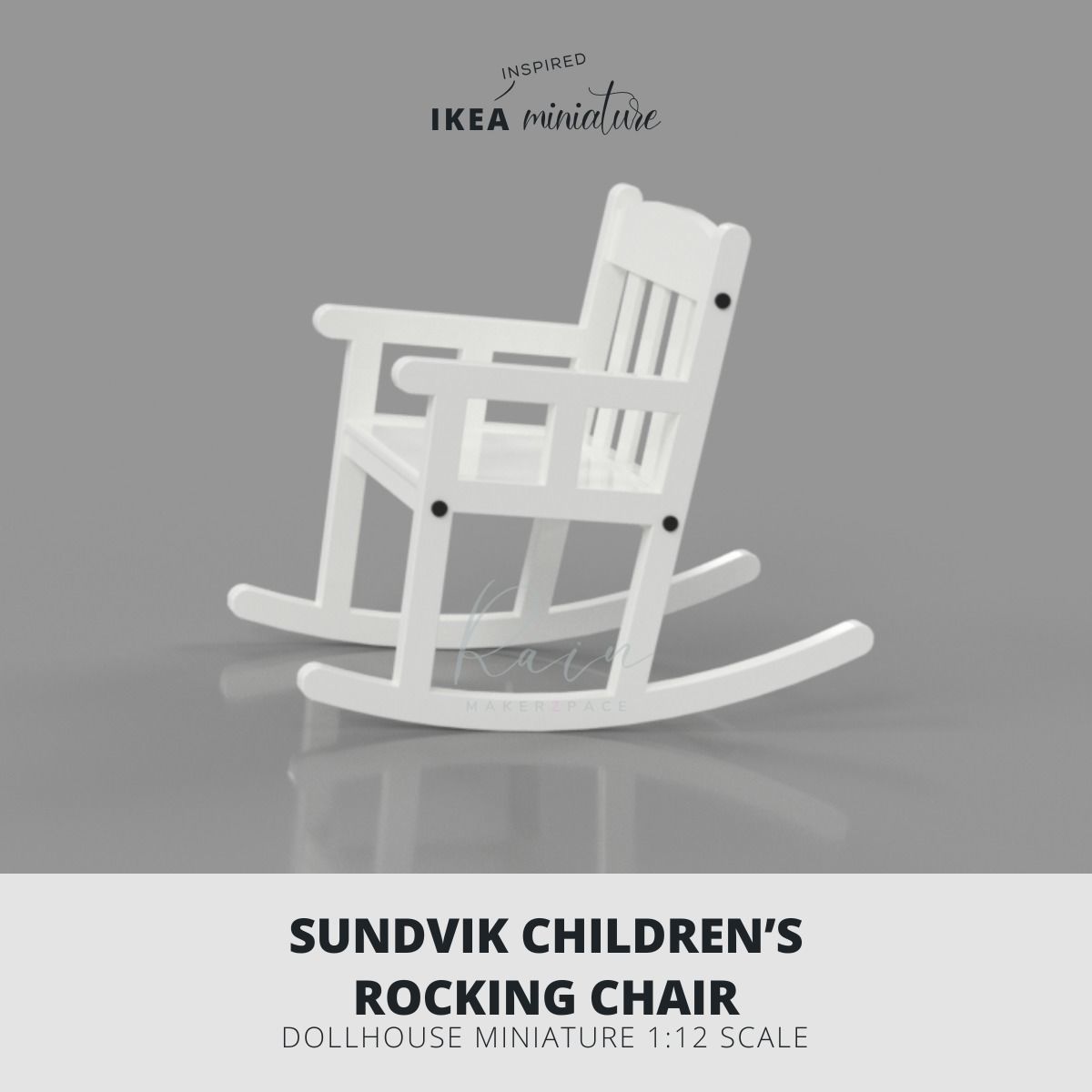 MINIATURE IKEA INSPIRED SUNDVIK CHILDREN ROCKING CHAIR 3D model 3D ...