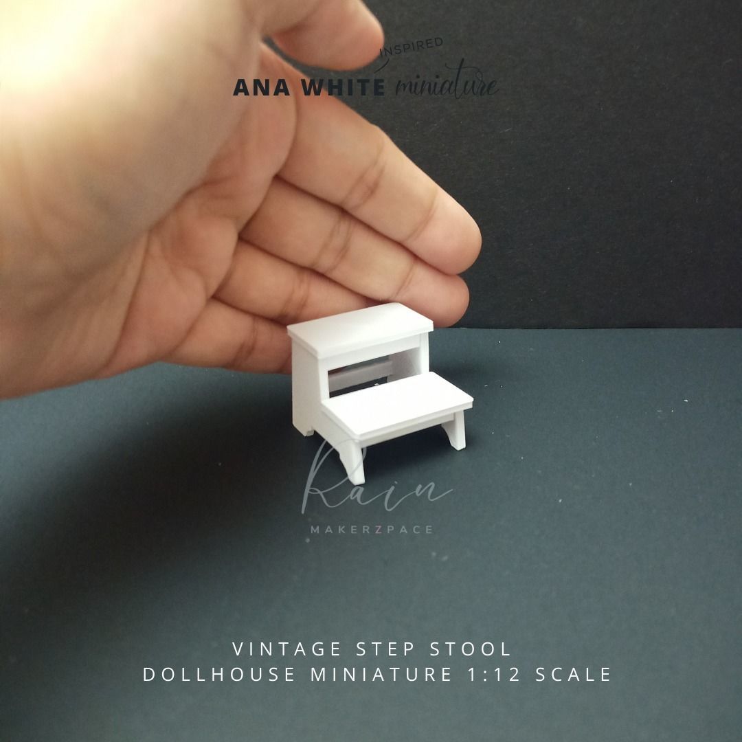VINTAGE STEP STOOL STEP STOOL FOR DOLLHOUSES 3D model 3D printable ...