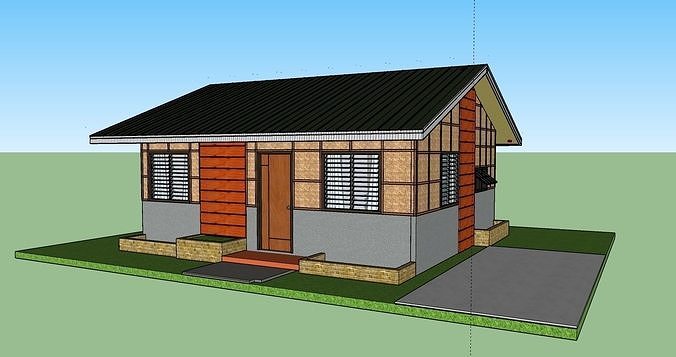 HALF AMAKAN HOUSE 2 BEDROOM HOUSE 3D model | CGTrader