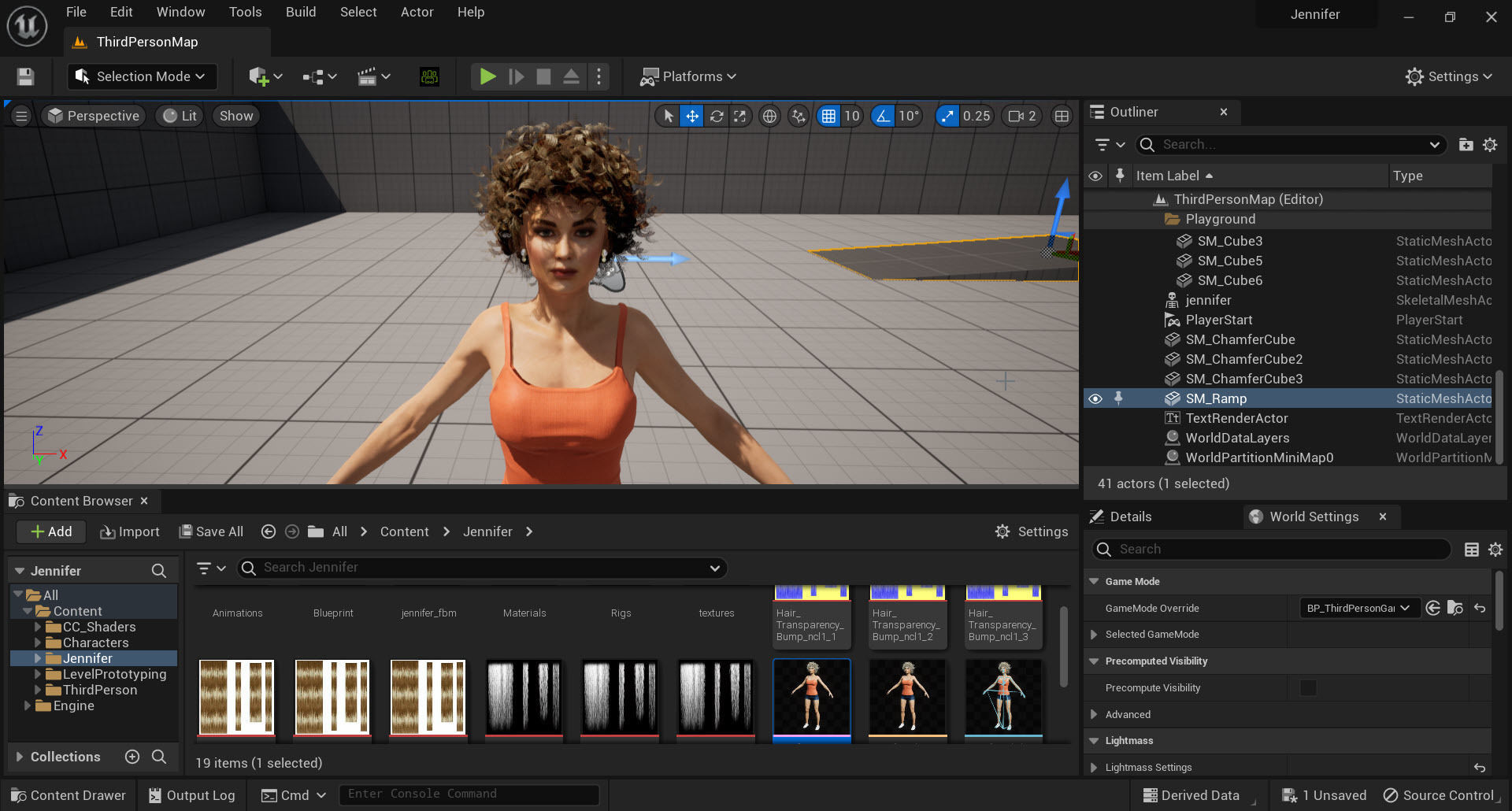 3D model Jennifer Lawrence Rigged - 2500 Free animations tutorial VR / AR / low-poly | CGTrader