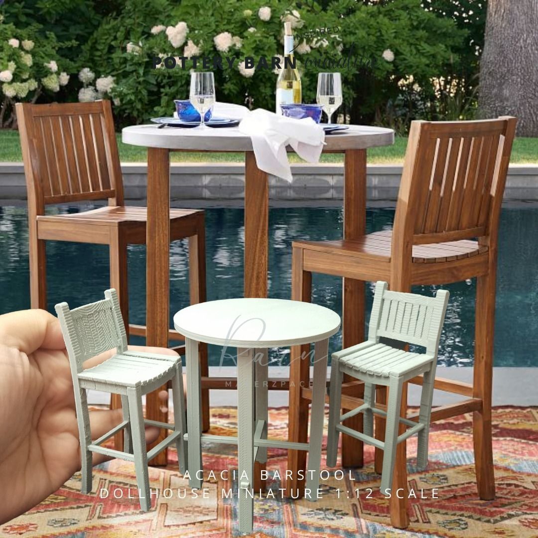 MINI BAR STOOL POTTERY BARN INSPIRED 3D model 3D printable | CGTrader