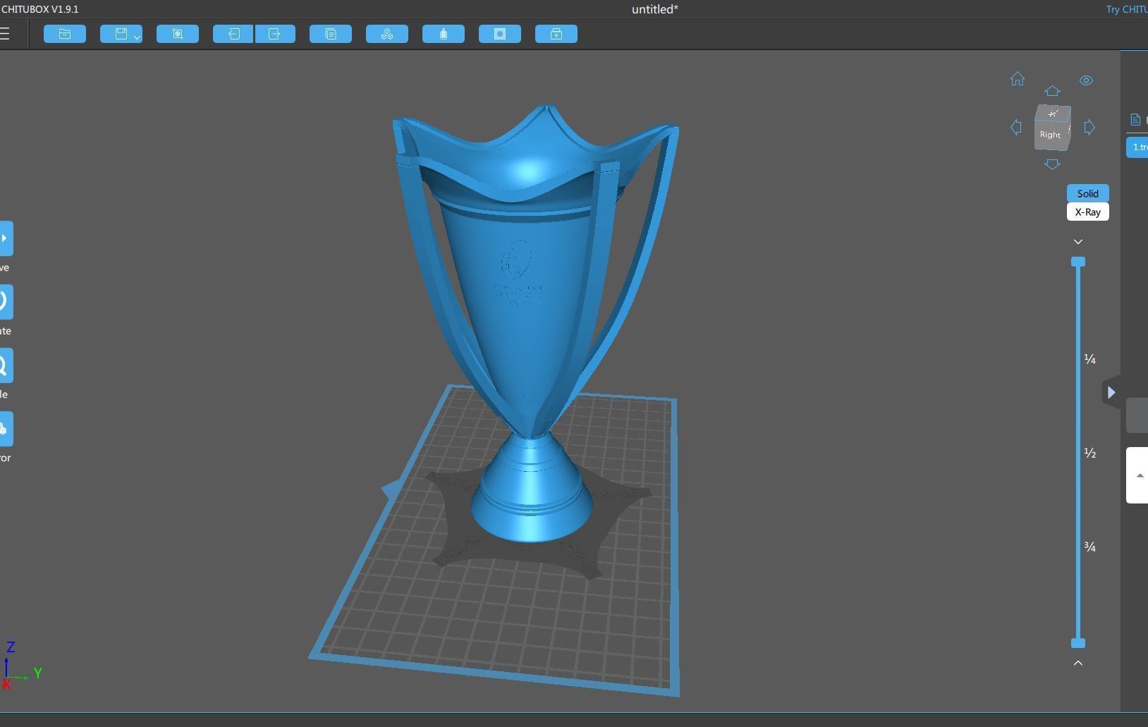 trophy european rugby champion cup STL 3d printer free 3D model 3D ...