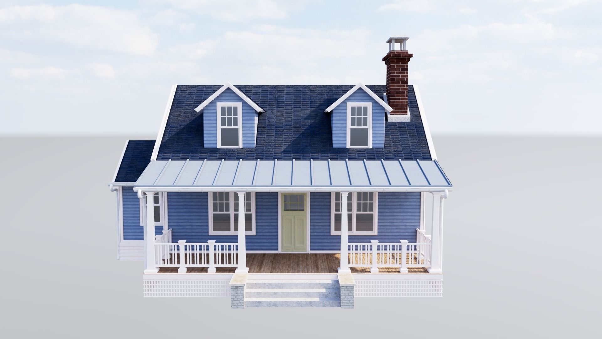 American Cottage - House Model 3D 3D model | CGTrader