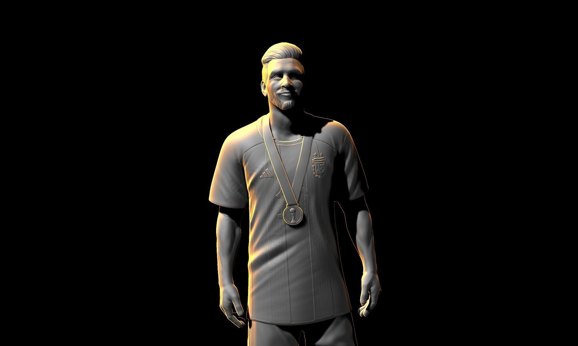 messi statue - fifa 2022 winning momment 3D model 3D printable | CGTrader